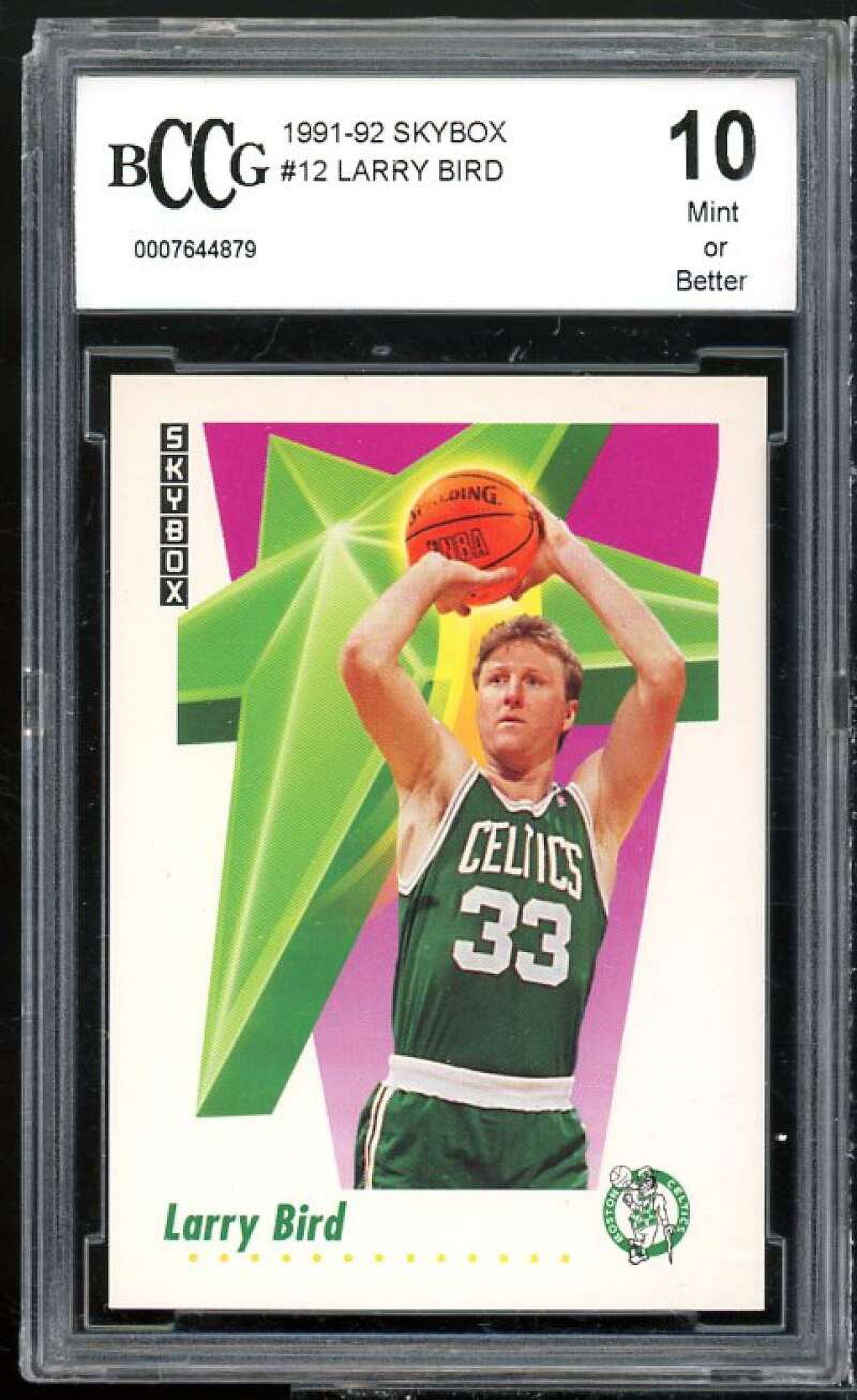 Larry Bird Card 1991-92 SkyBox #12 BGS BCCG 10 Mint+ - Walmart.com