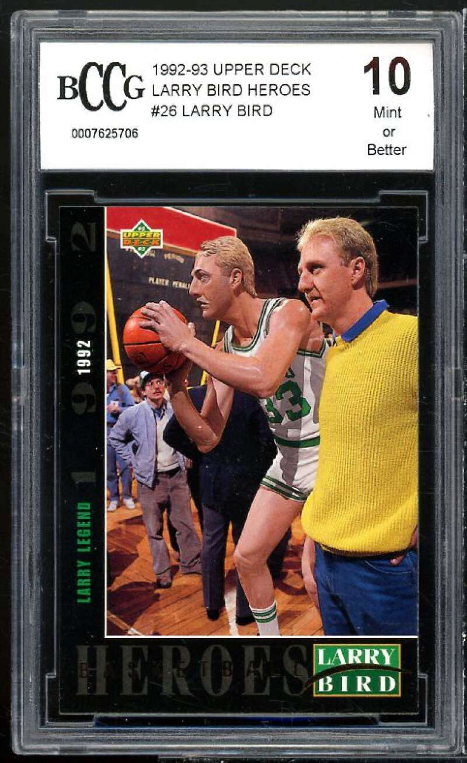 Larry Bird Card 1992-93 Upper Deck Basketball Heroes #26 BGS BCCG 10 ...