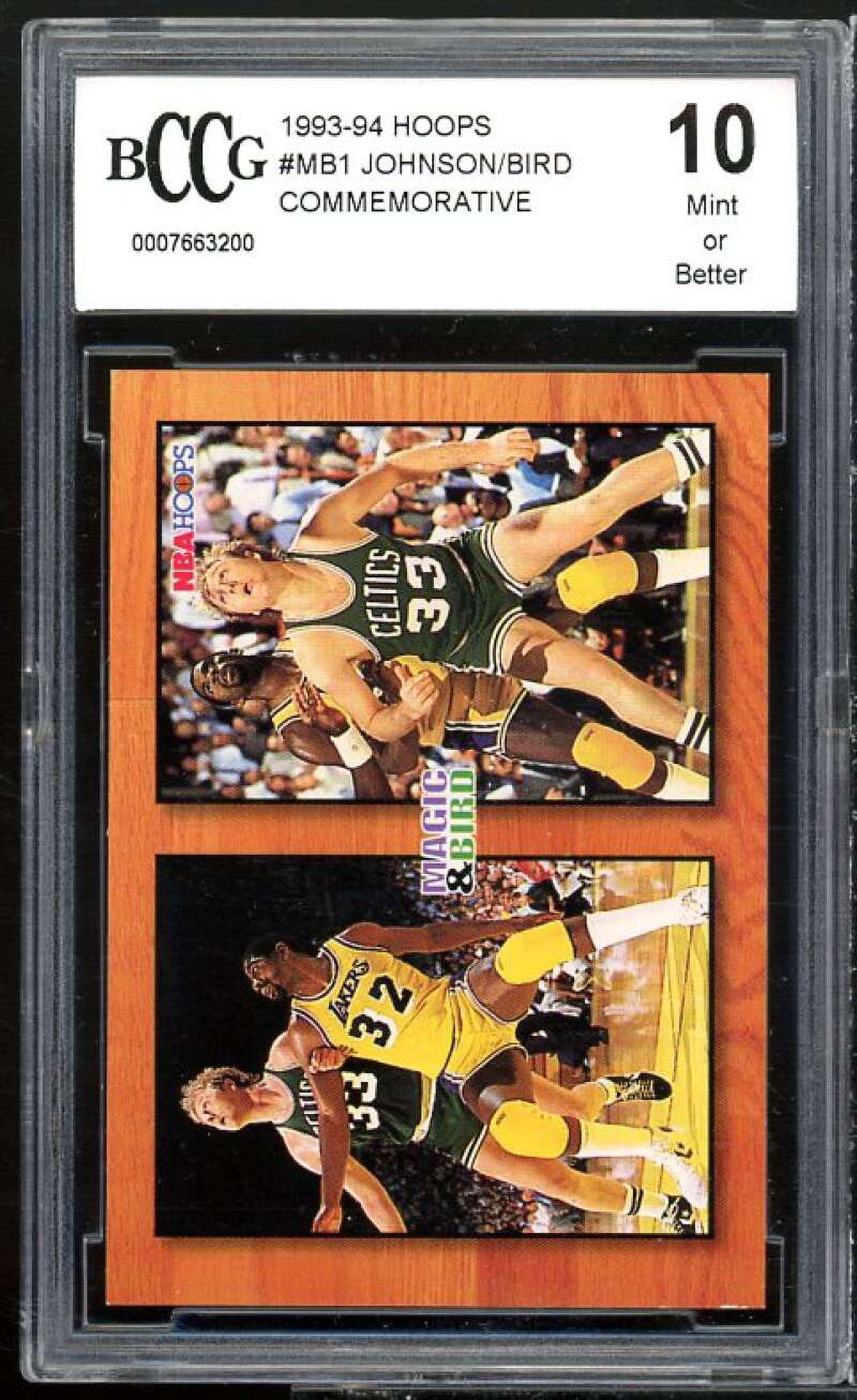 Larry Bird /Magic Johnson 1993-94 Hoops Commemorative #mb1 BGS BCCG 10 Mint+ - Walmart.com