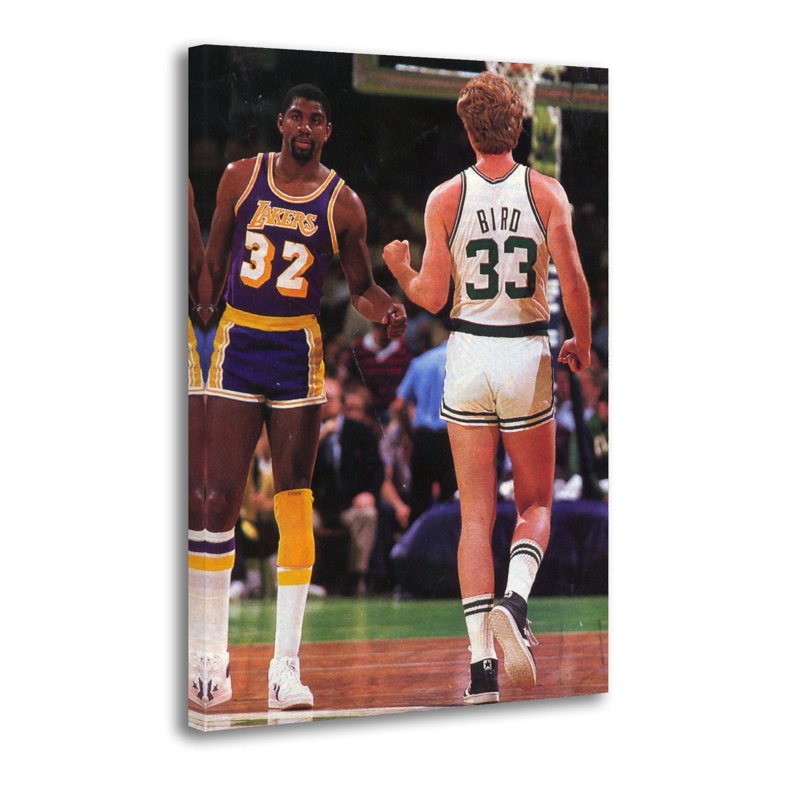 Larry Bird And Magic Johnson Bump Fists Poster Cool Artworks Painting ...