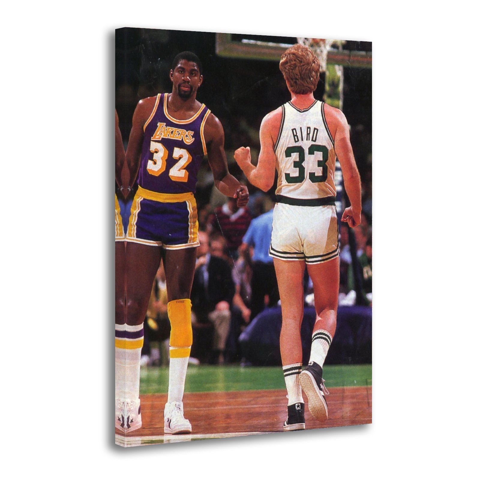 Larry Bird And Magic Johnson Bump Fists Poster Cool Artworks Painting ...