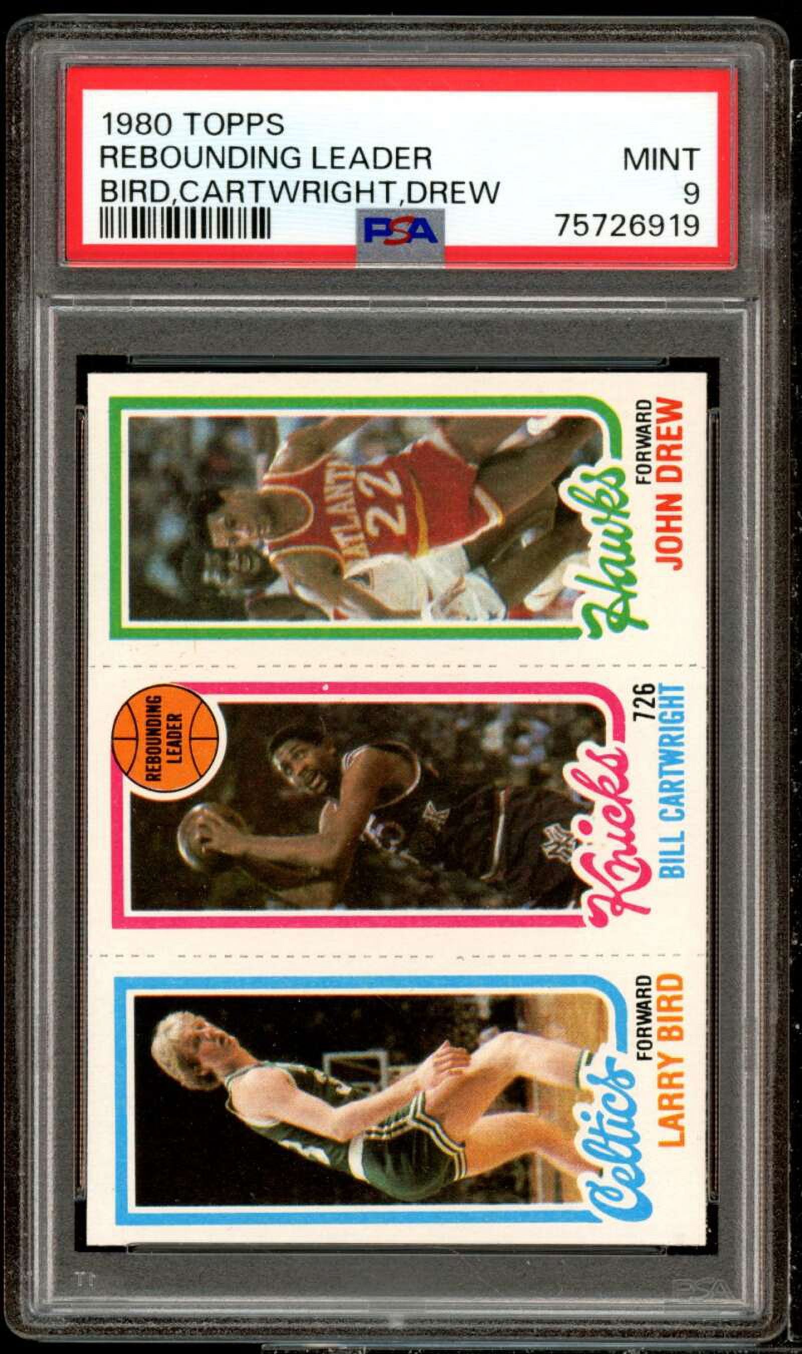 Larry Bird Rookie Card 1980-81 Topps #34 PSA 9 - Walmart.com