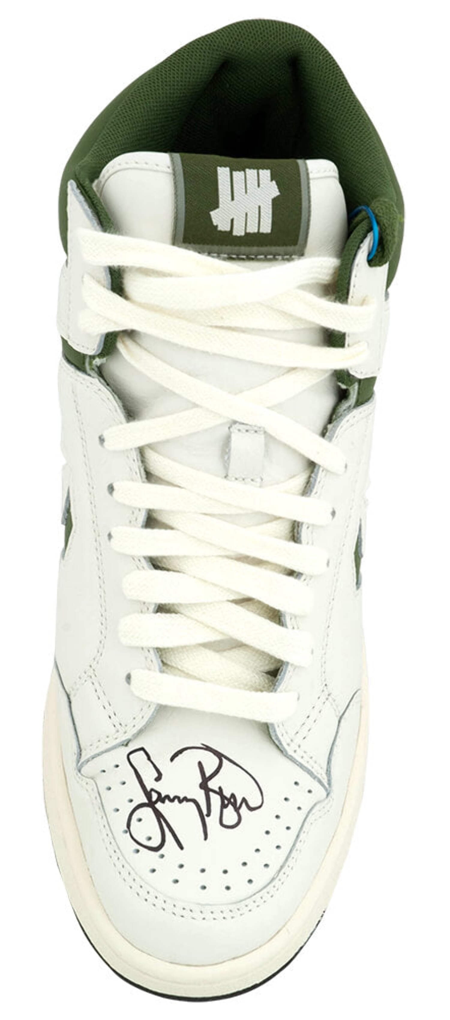 Larry Bird Signed Converse X Undefeated Weapons White Green Men's ...