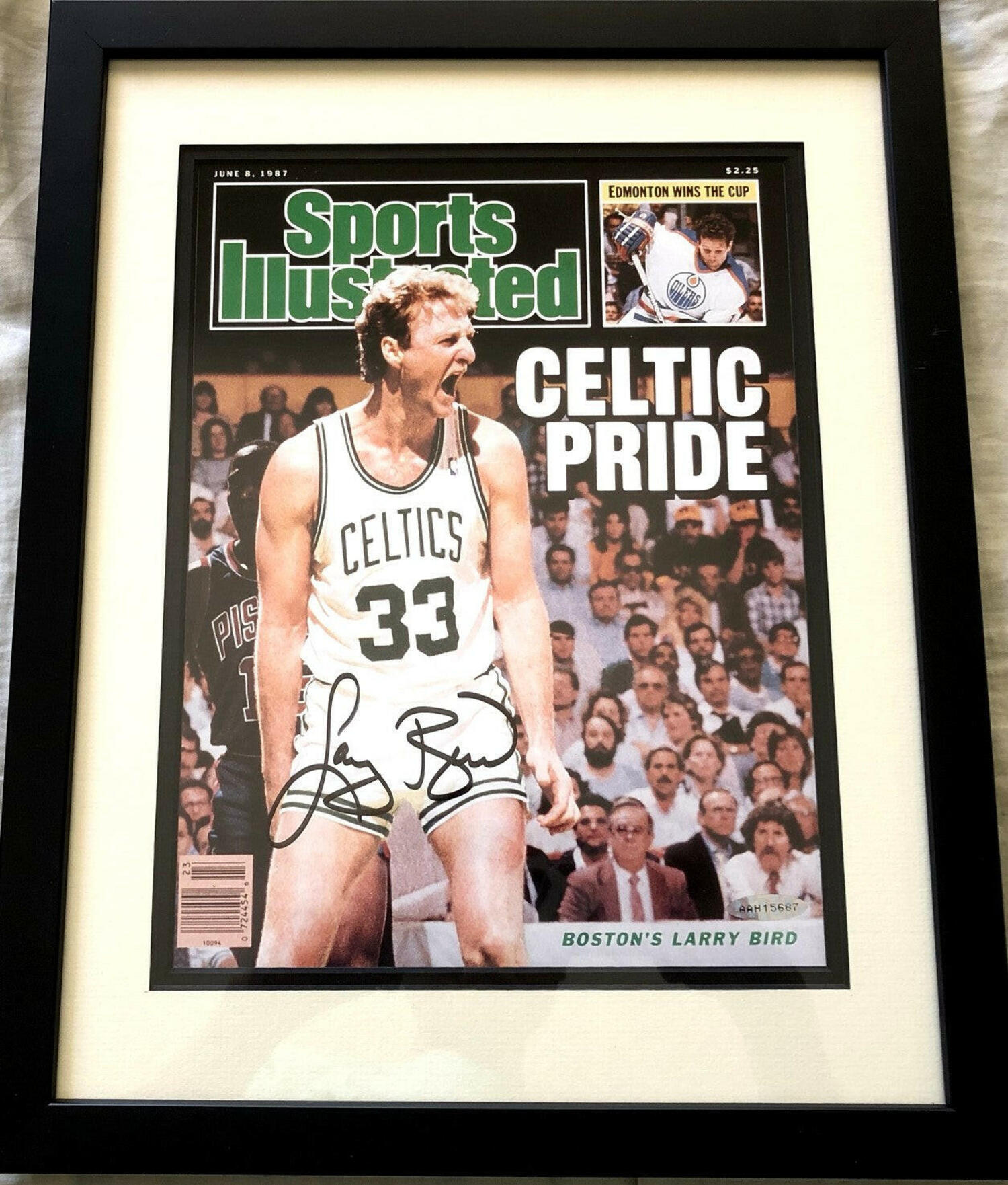 Larry Bird autographed 1987 Boston Celtics Sports Illustrated cover ...