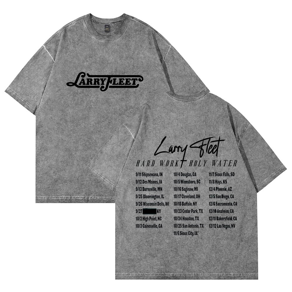 Larry Fleet Hard Work And Holy Water Tour Tee Merch Men Women Vintage ...