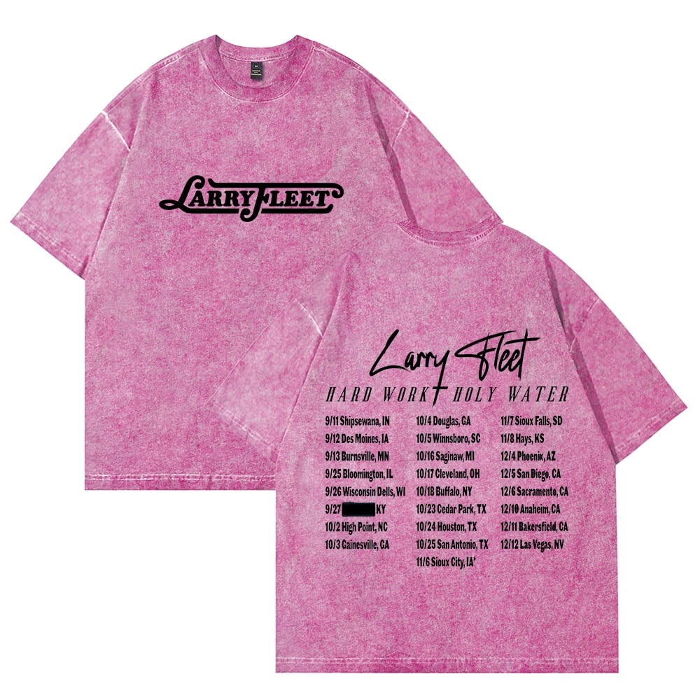 Larry Fleet Hard Work And Holy Water Tour Tee Merch Men Women Vintage ...