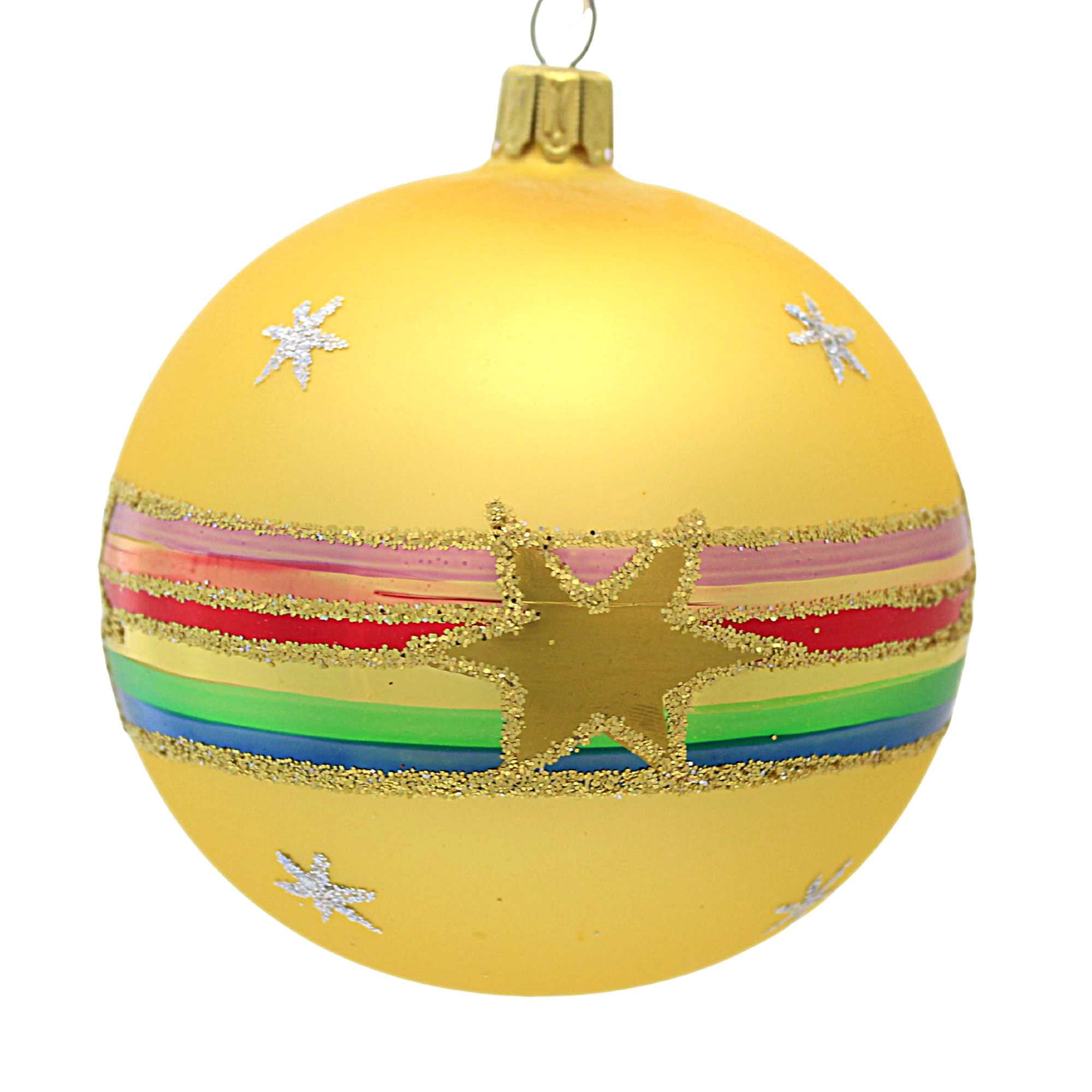 Larry Fraga Designs 40'S Banner Ball - 1 Ornament 3.75 Inch, Glass ...