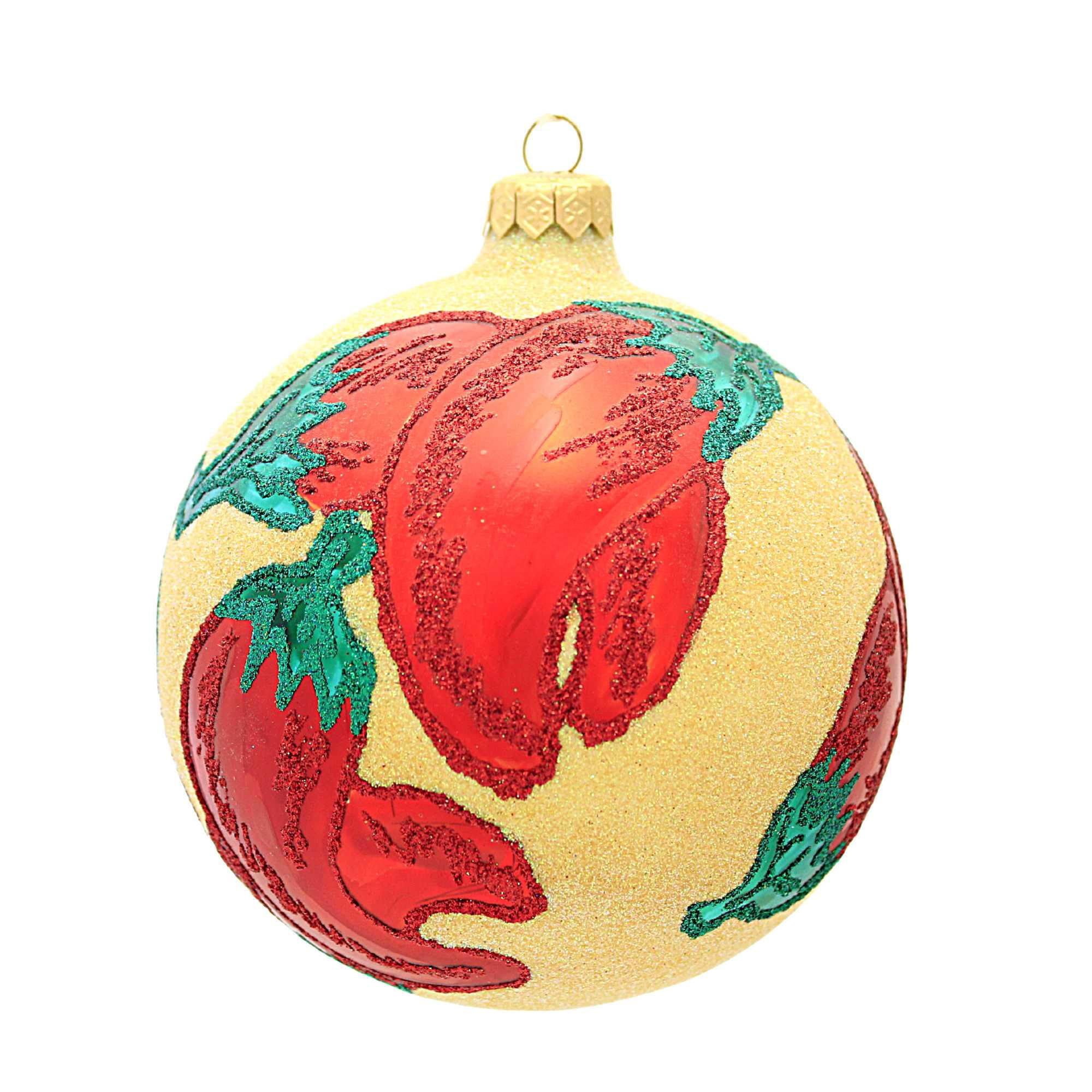 Larry Fraga Designs Chili Peppers - 1 Ornament 5.5 Inch, Glass ...
