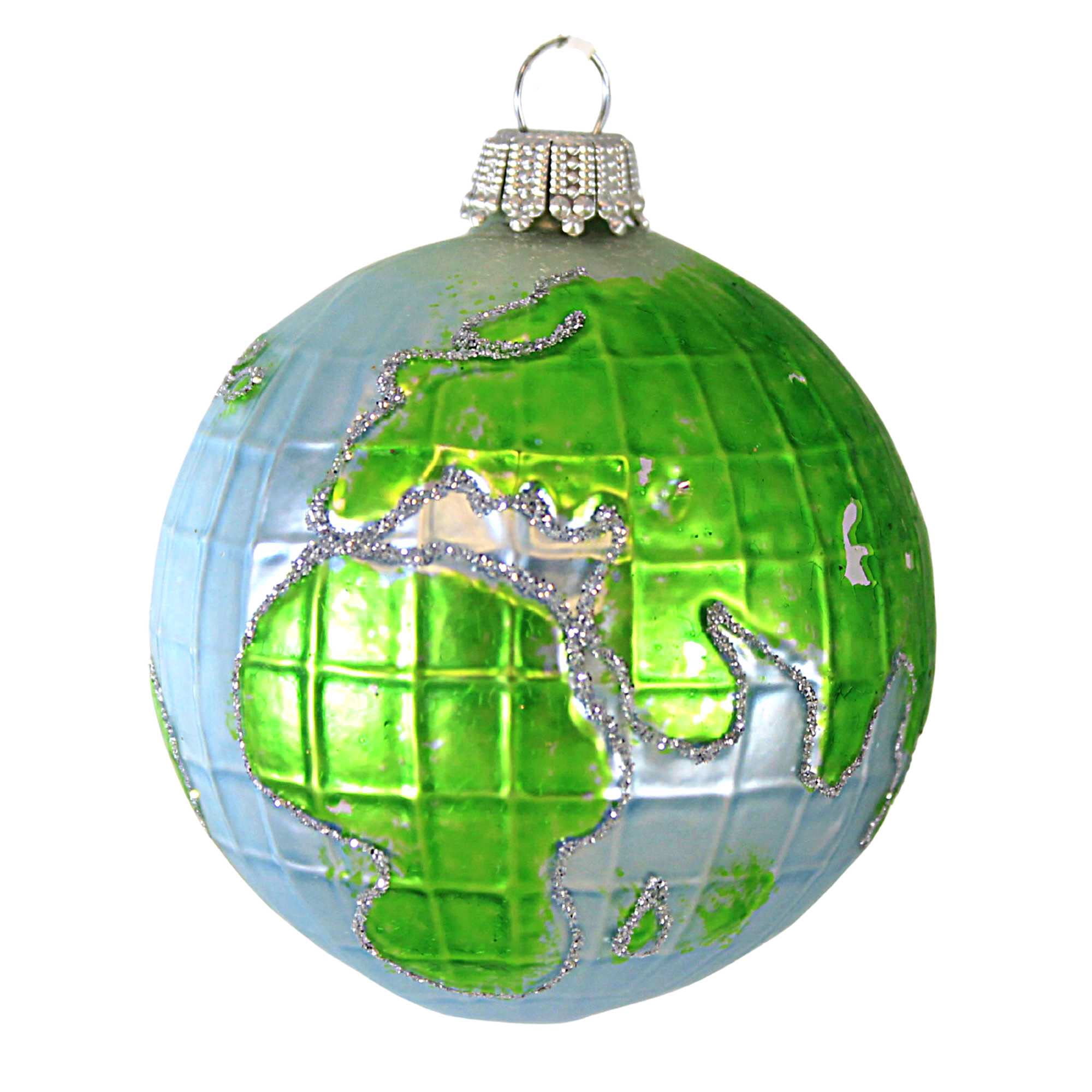 Larry Fraga Designs Small World - 1 Ornament 2.5 Inch, Glass ...