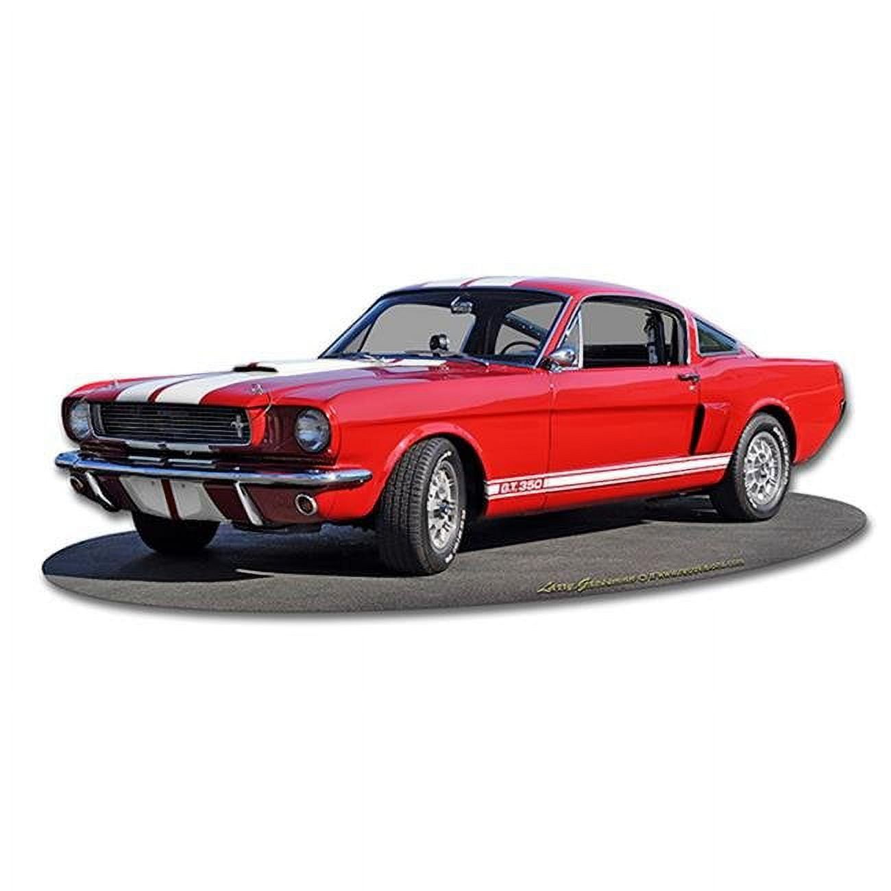 Larry Grossman 18 x 8 in. 1966 Mustang GT 350 Custom Shape Sign ...