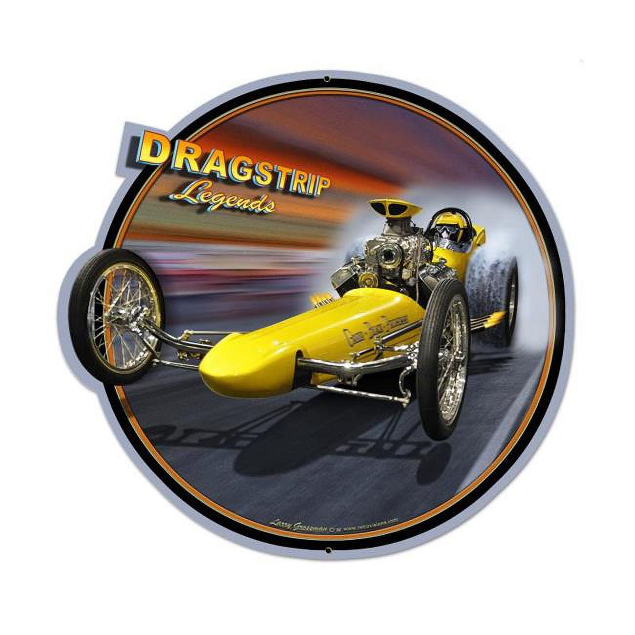 Larry Grossman LG606 Dragster Legends Custom Metal Shape Sign - Walmart.com