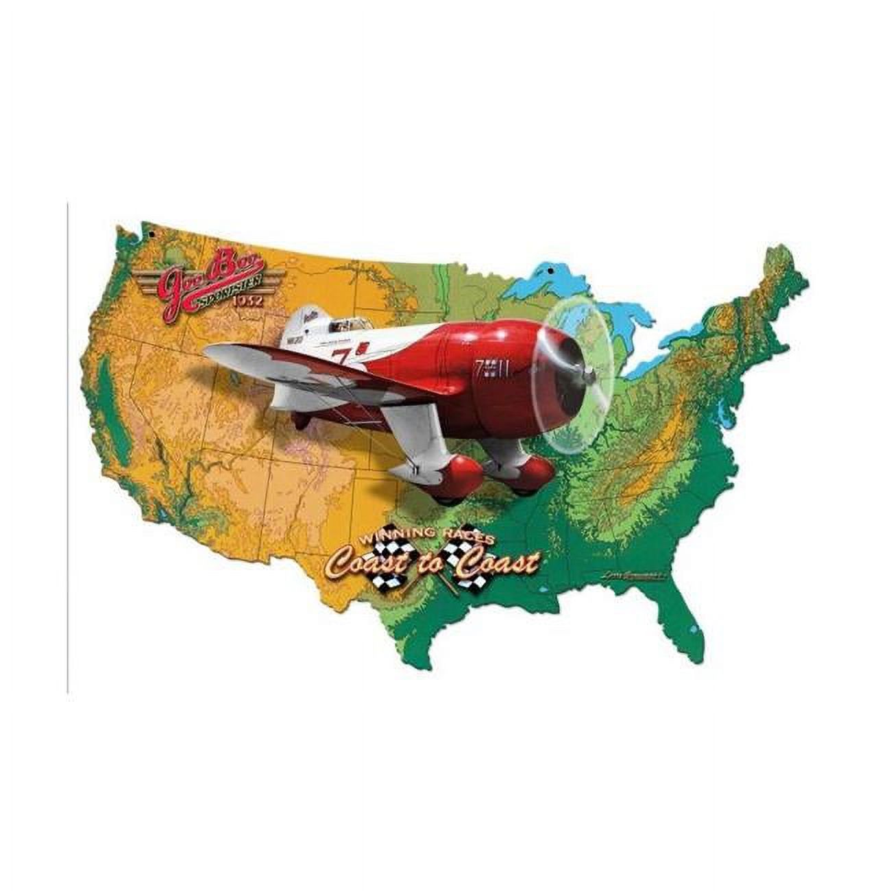 Larry Grossman LG623 Gee Bee Sportster 3D Map Custom Metal Shape Signs ...