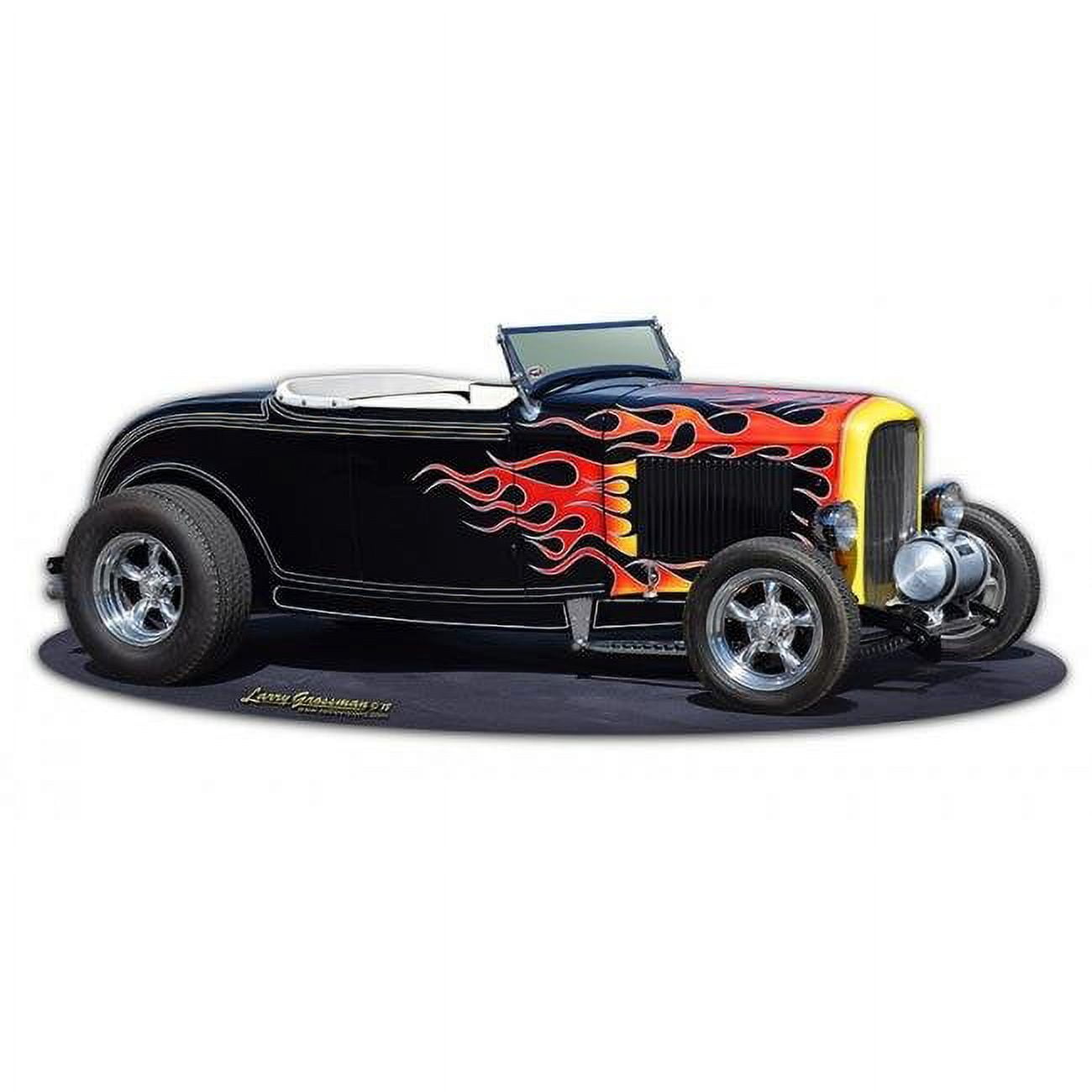 Larry Grossman LGB125 18 x 7 in. 1932 Deuce Roadster Metal Sign ...