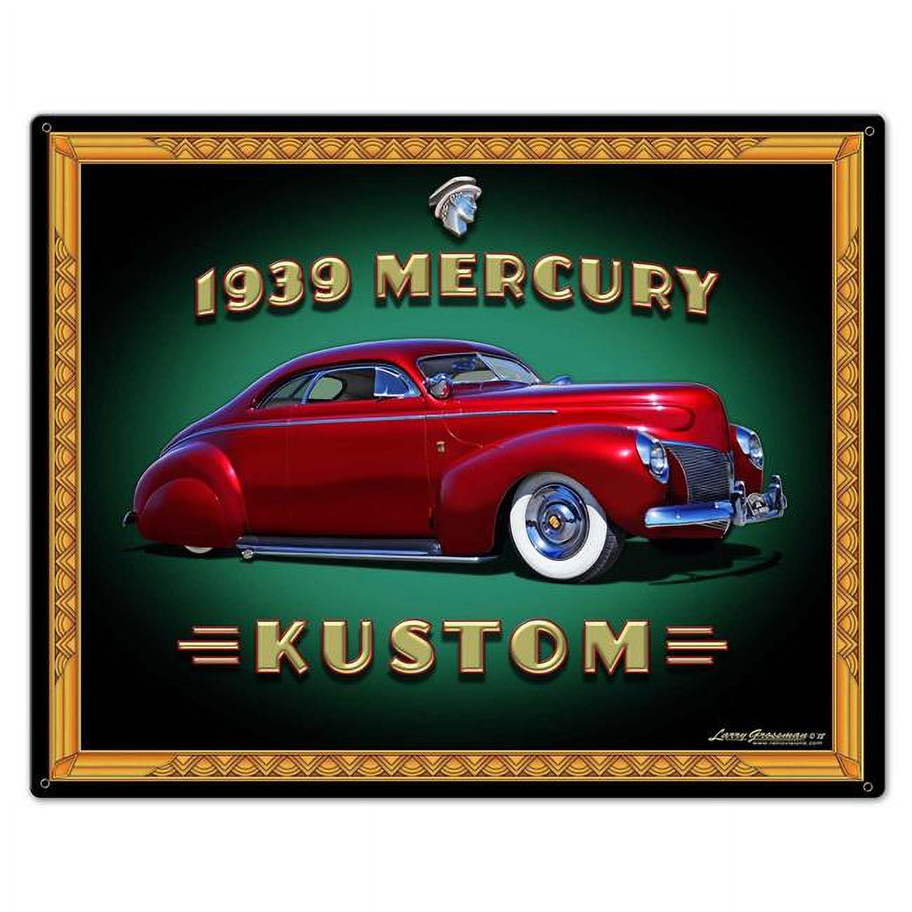 Larry Grossman LGB251 30 x 24 in. 1939 Merc Kustom Frame Custom Shape ...