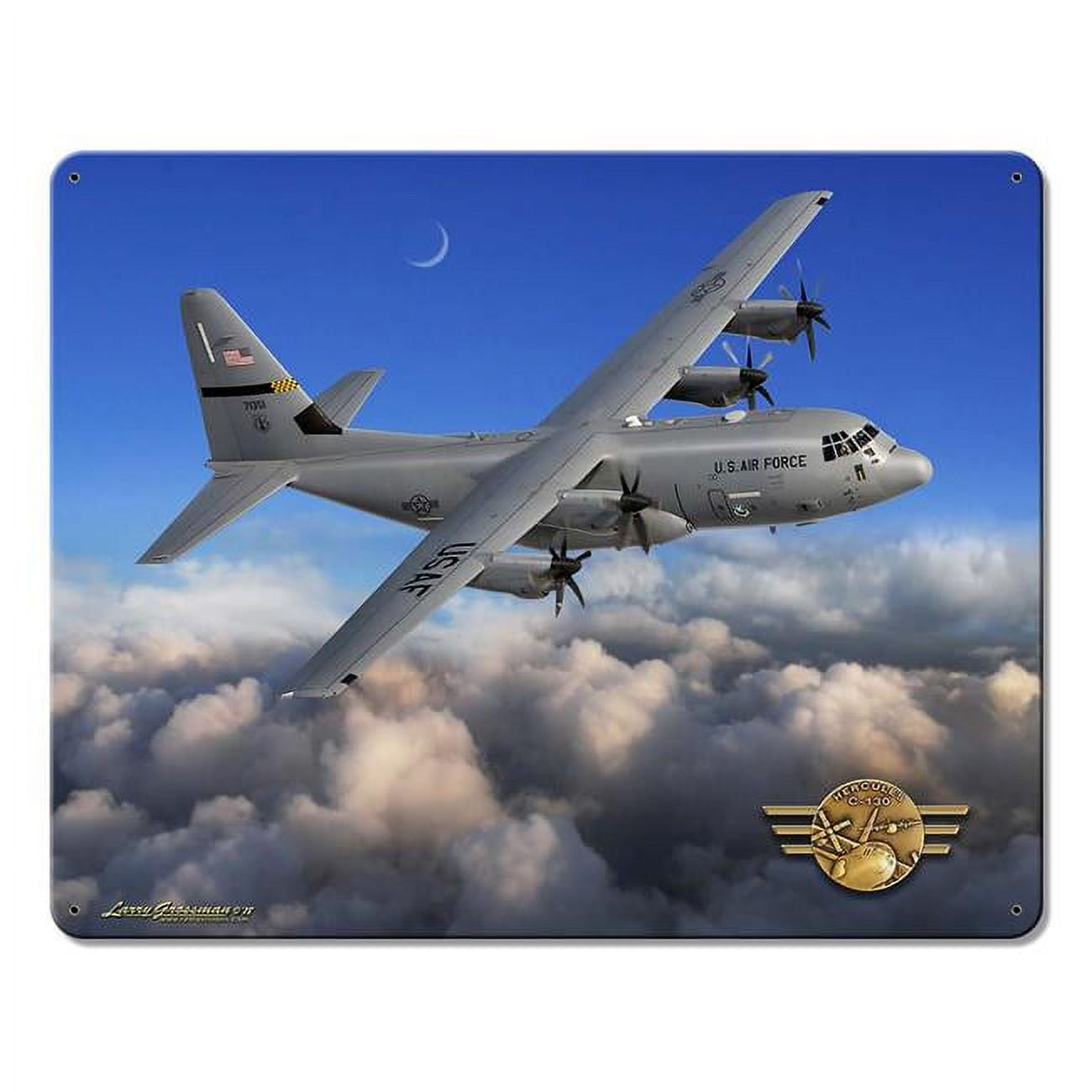 Larry Grossman LGB309 15 x 12 in. C-130 Hercules Satin Sign - Walmart.com