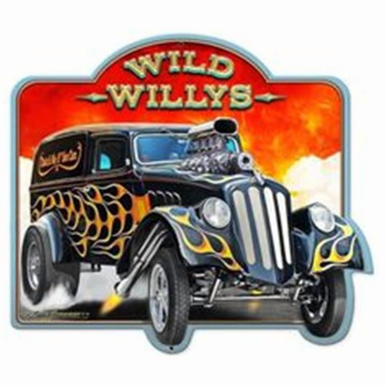 Larry Grossman Signs 15 x 12 in. 1933 Wild Willys Plasma Metal Sign ...