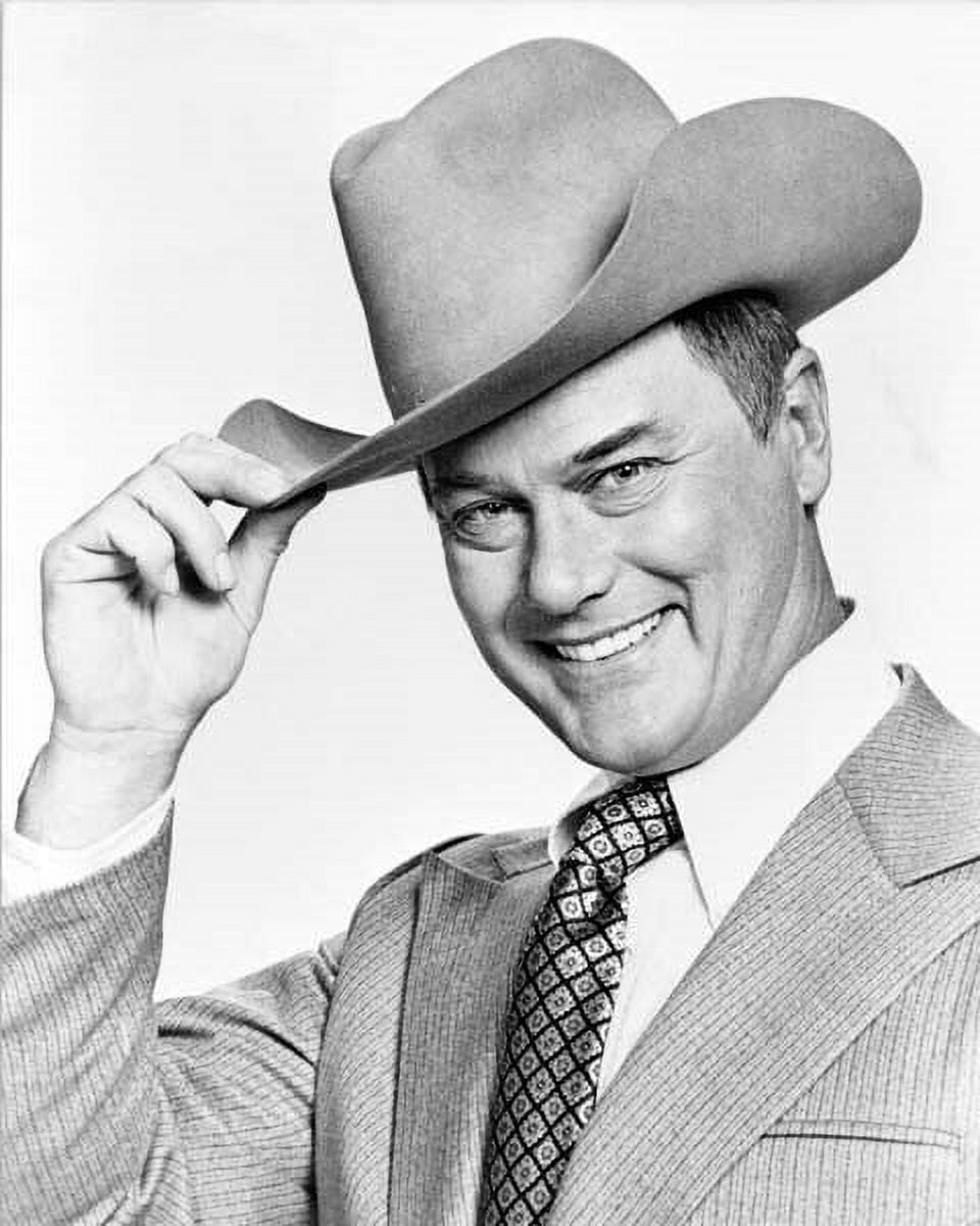 Larry Hagman tips his hat in J.R. Ewing enigmatic style Dallas 8x10 ...