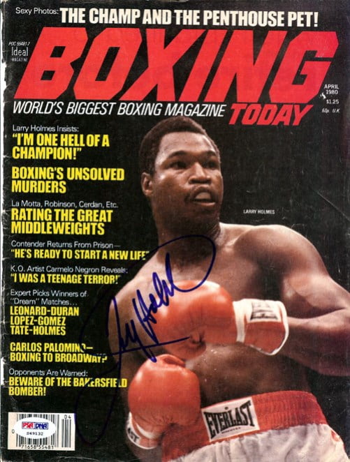 Larry Holmes Autographed Boxing Today Magazine Cover PSA/DNA #S49132 ...