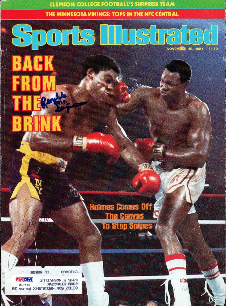 Larry Holmes & Renaldo Snipes Autographed Sports Illustrated Magazine ...