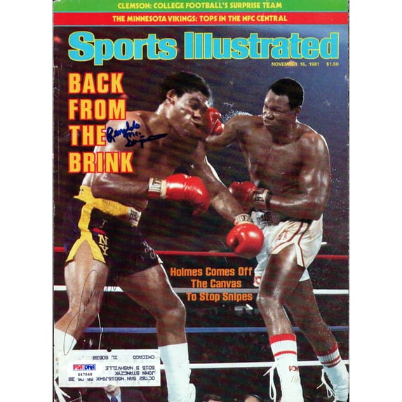 Larry Holmes & Renaldo Snipes Autographed Sports Illustrated Magazine ...