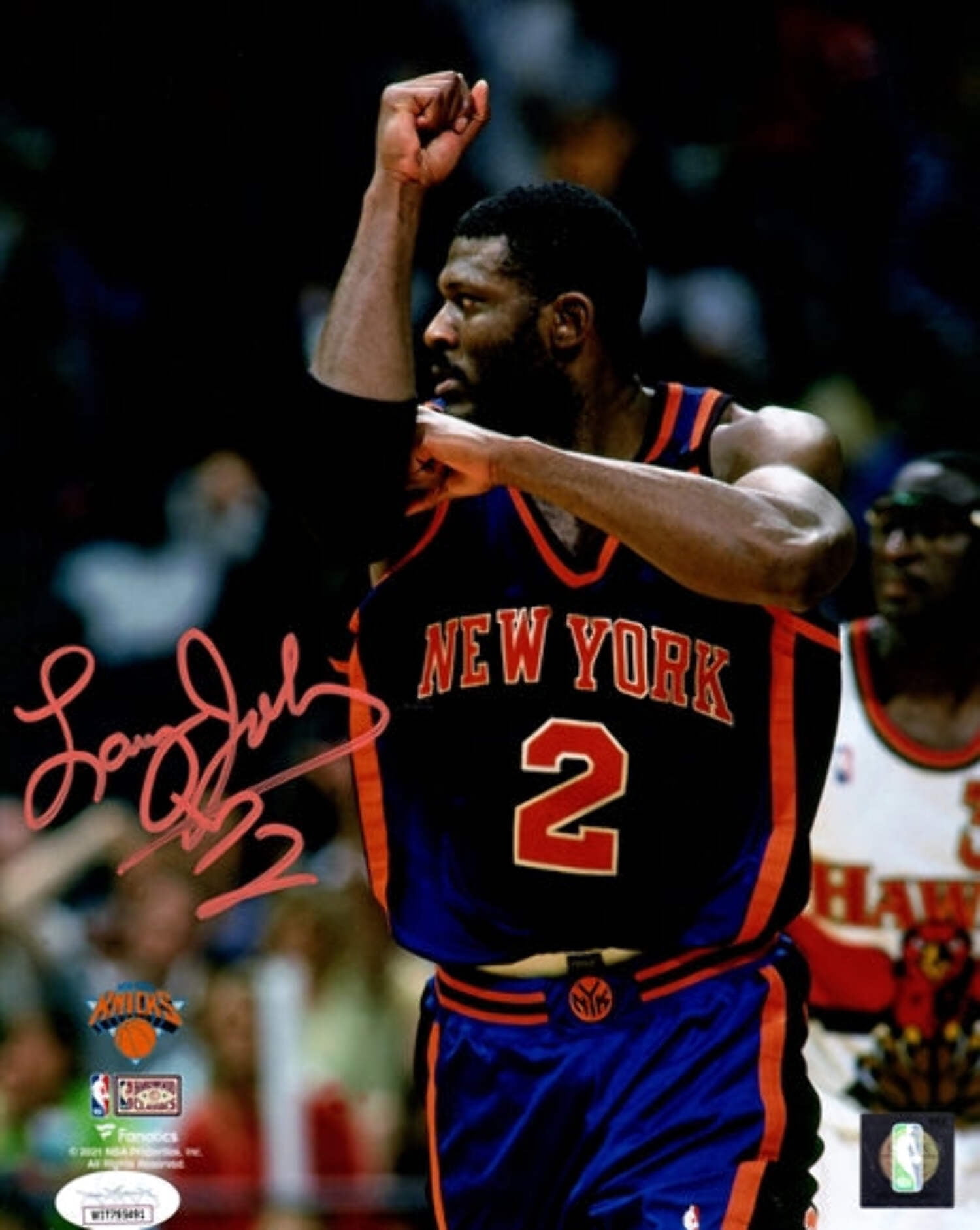 Larry Johnson Autographed New York Knicks (Big L) 8x10 Photo - JSA ...