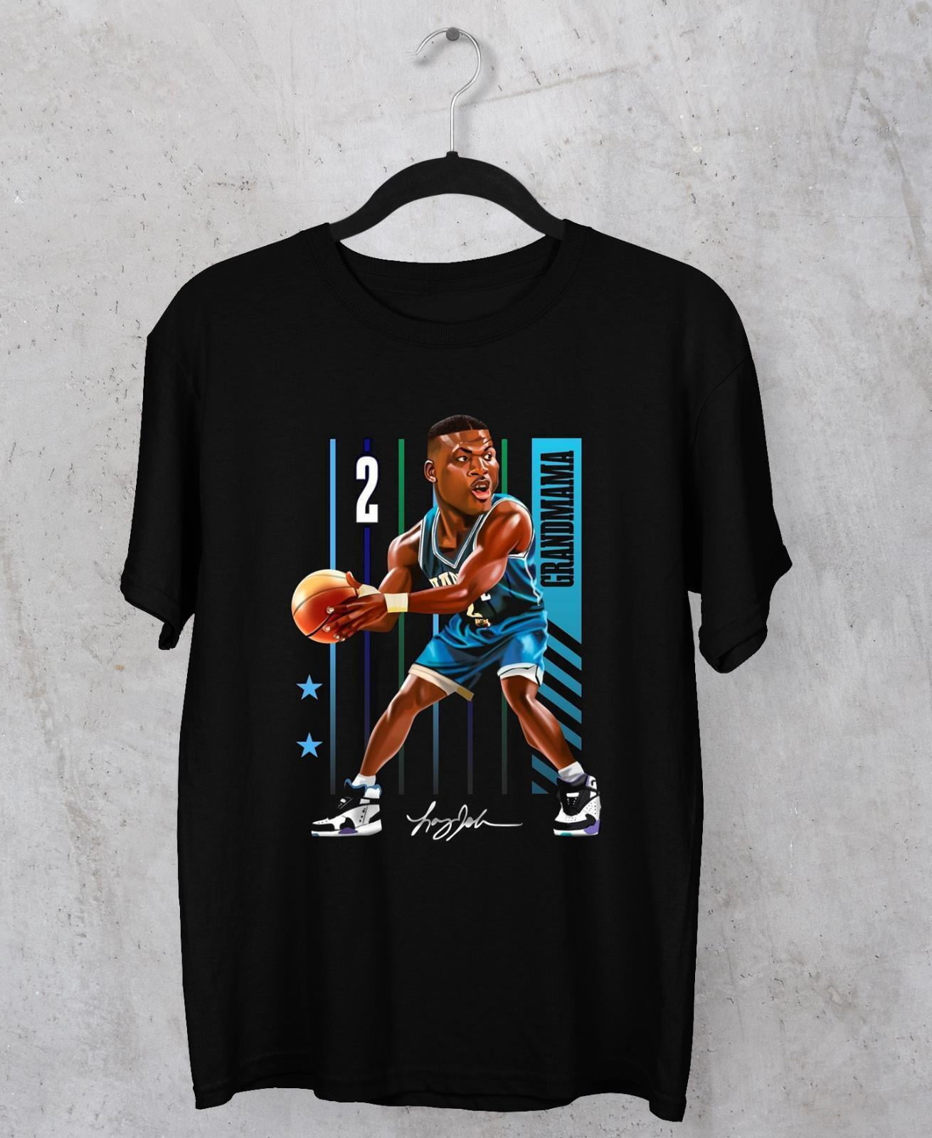 Larry Johnson Caricature Men T-shirt Black Tee All Sizes - Walmart.com