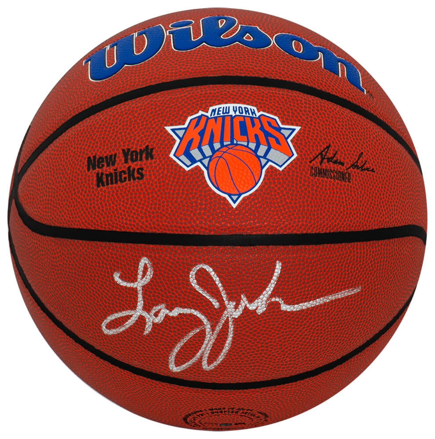 Larry Johnson Signed New York Knicks Logo Wilson NBA Basketball ...
