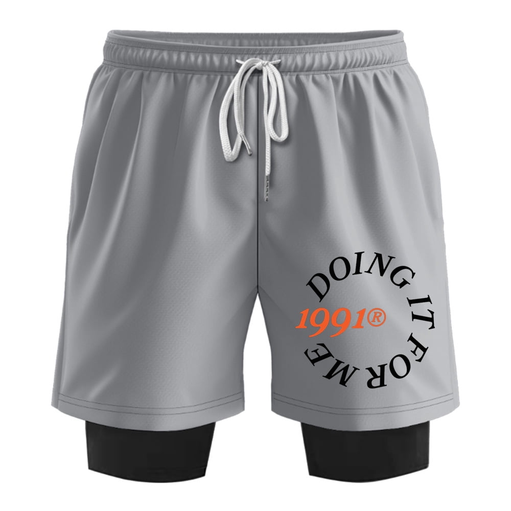 Larry June Doing It For Me Fake Two Shorts Hip Hop Shorts Fashion Men ...