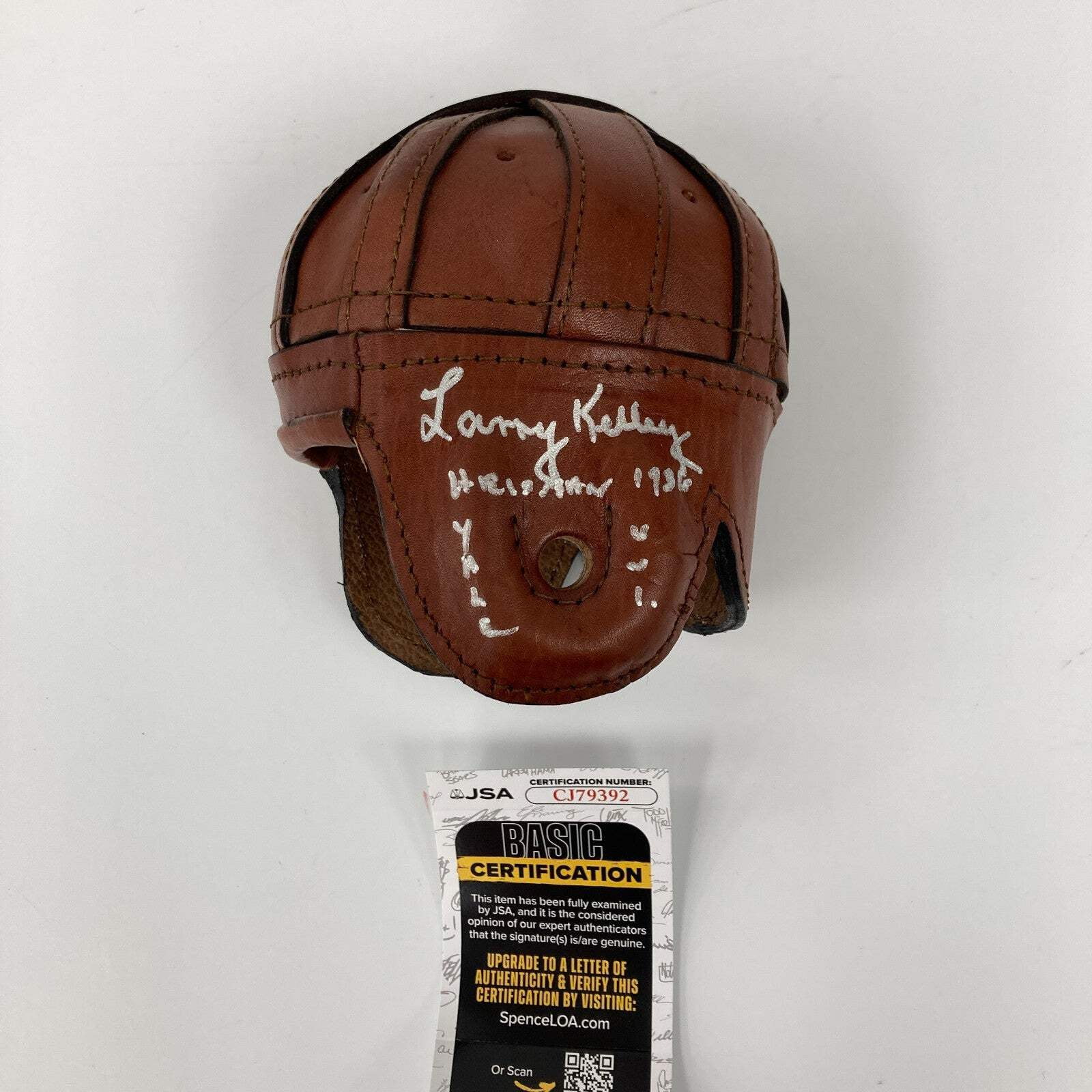 Larry Kelley 1936 Heisman Trophy Yale Signed Vintage Leather Mini ...