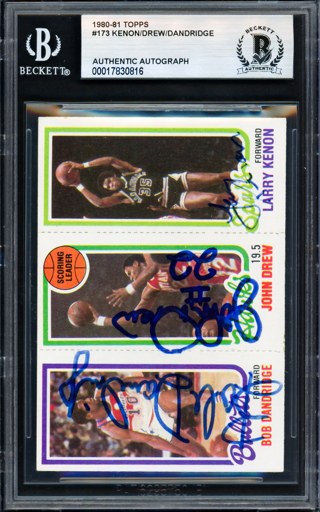 Larry Kenon, Bob Dandridge & Larry Drew Autographed 1980-81 Topps Card ...