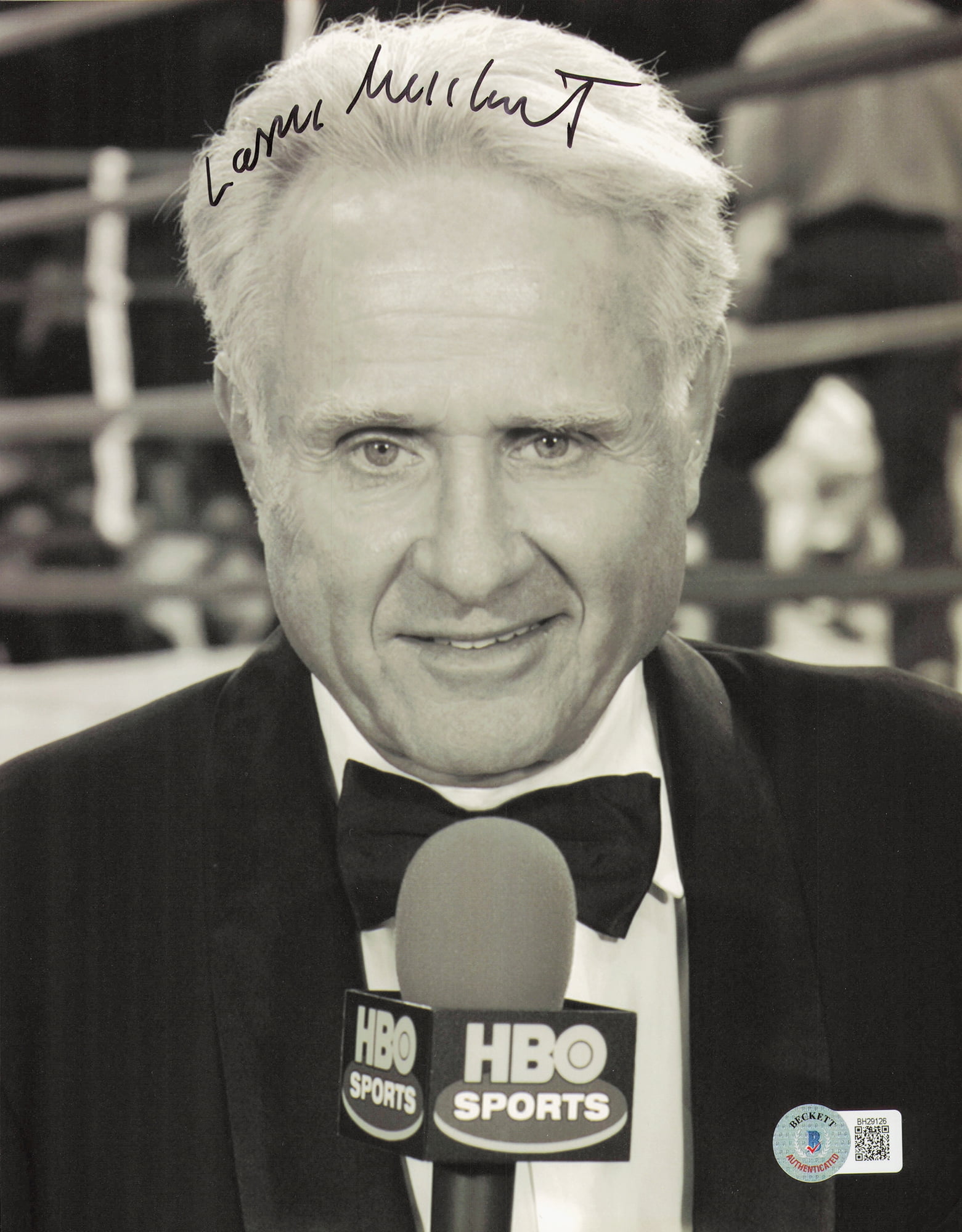 Larry Merchant Autographed 8x10 Photo Announcer Beckett BAS QR #BH29126 ...