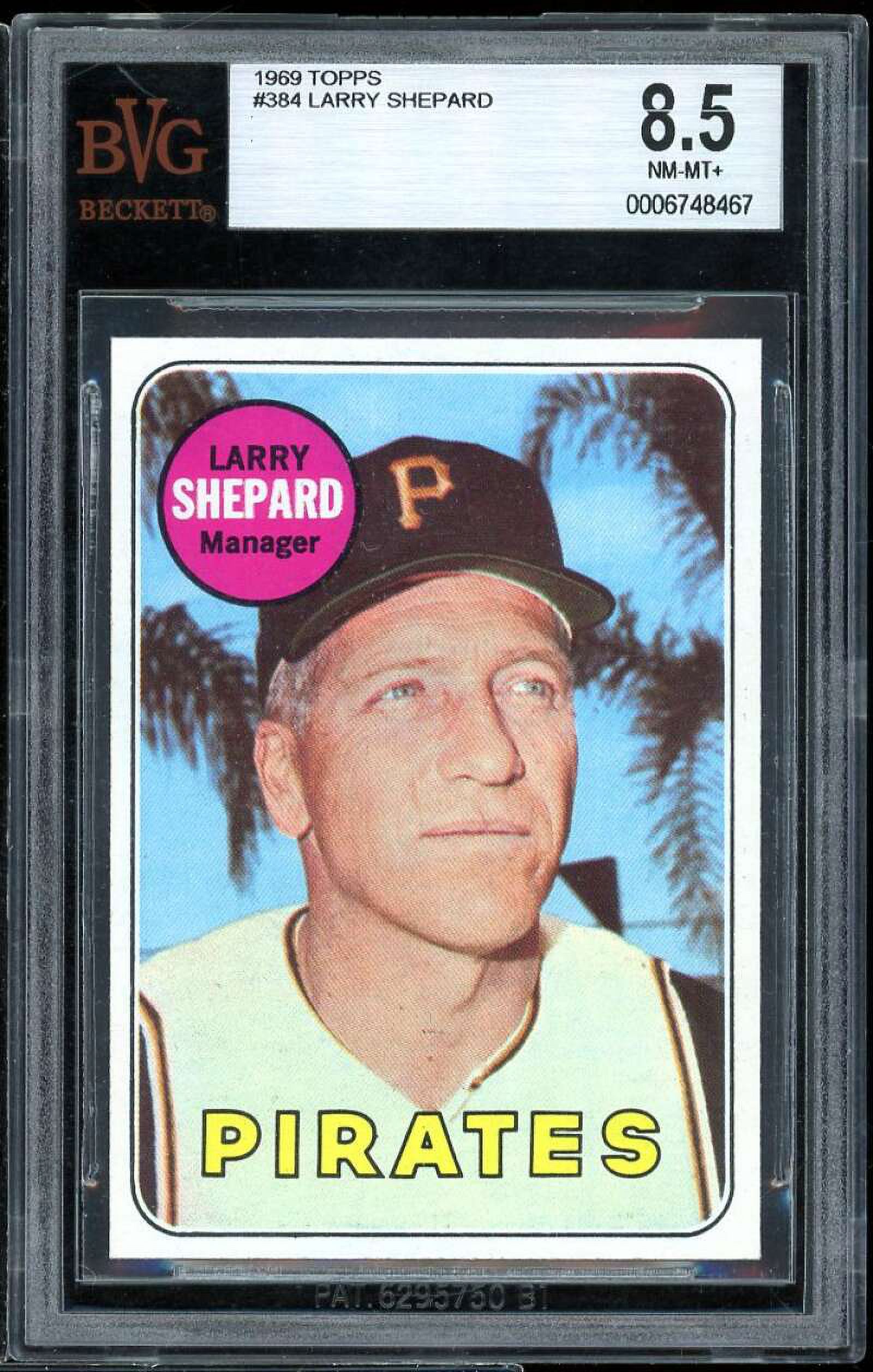 Larry Shepard Card 1969 Topps #384 BVG BVG 8.5 - Walmart.com