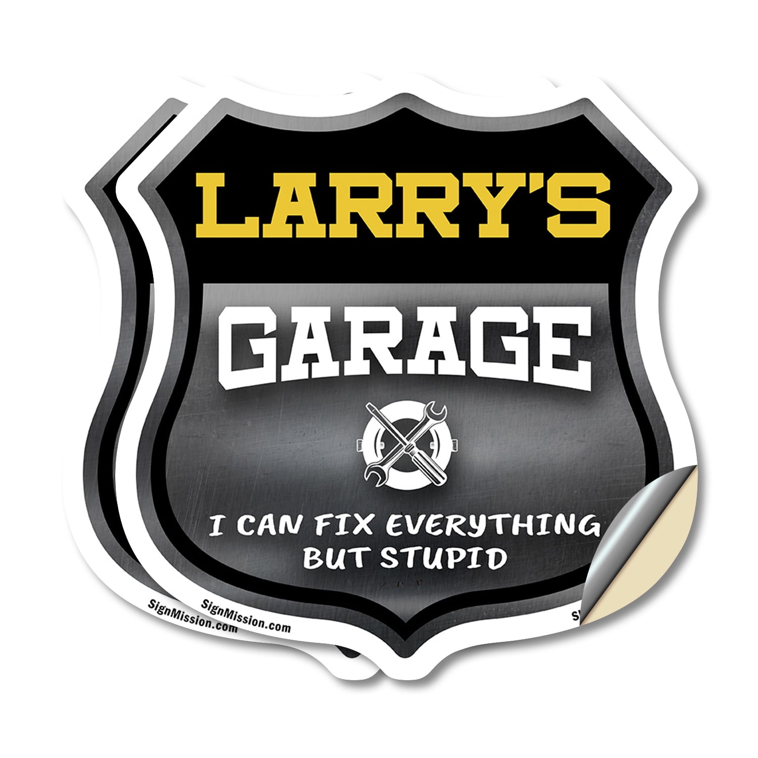 Larry's Garage I Can Fix Everything But Stupid (2 Pack) 4 inch X 4 inch ...