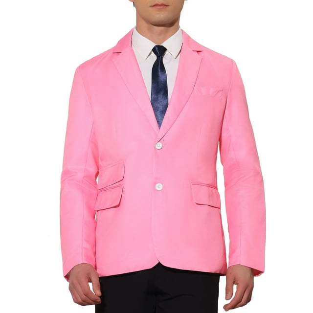 Lars Amadeus Classic Suit Jacket for Men's Single Breasted Office Work ...