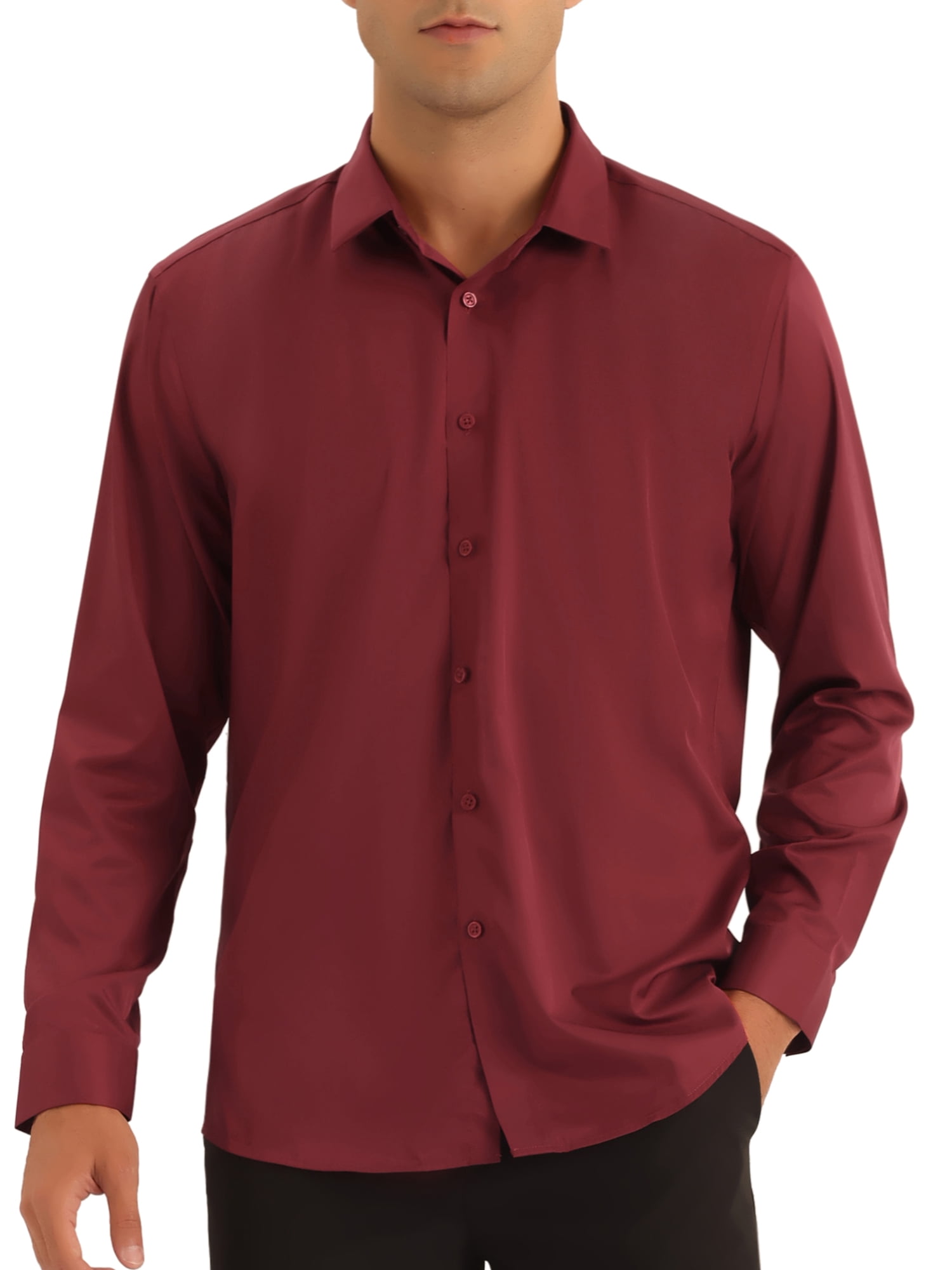 Lars Amadeus Dress Shirts for Men's Long Sleeves Button Down Business ...