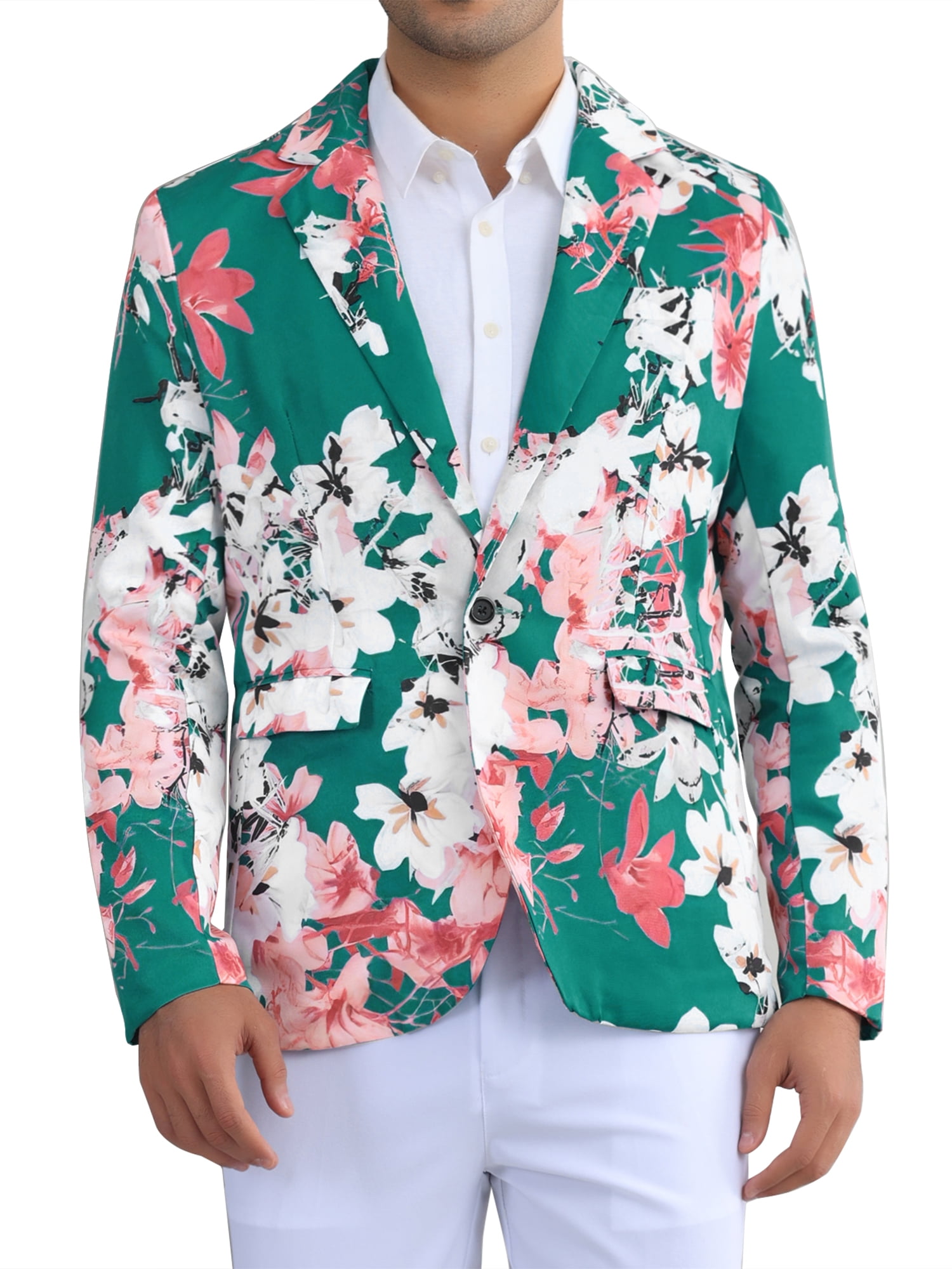 INSPIRE CHIC Floral Sport Coats for Men's Slim Fit Party Prom Flower ...