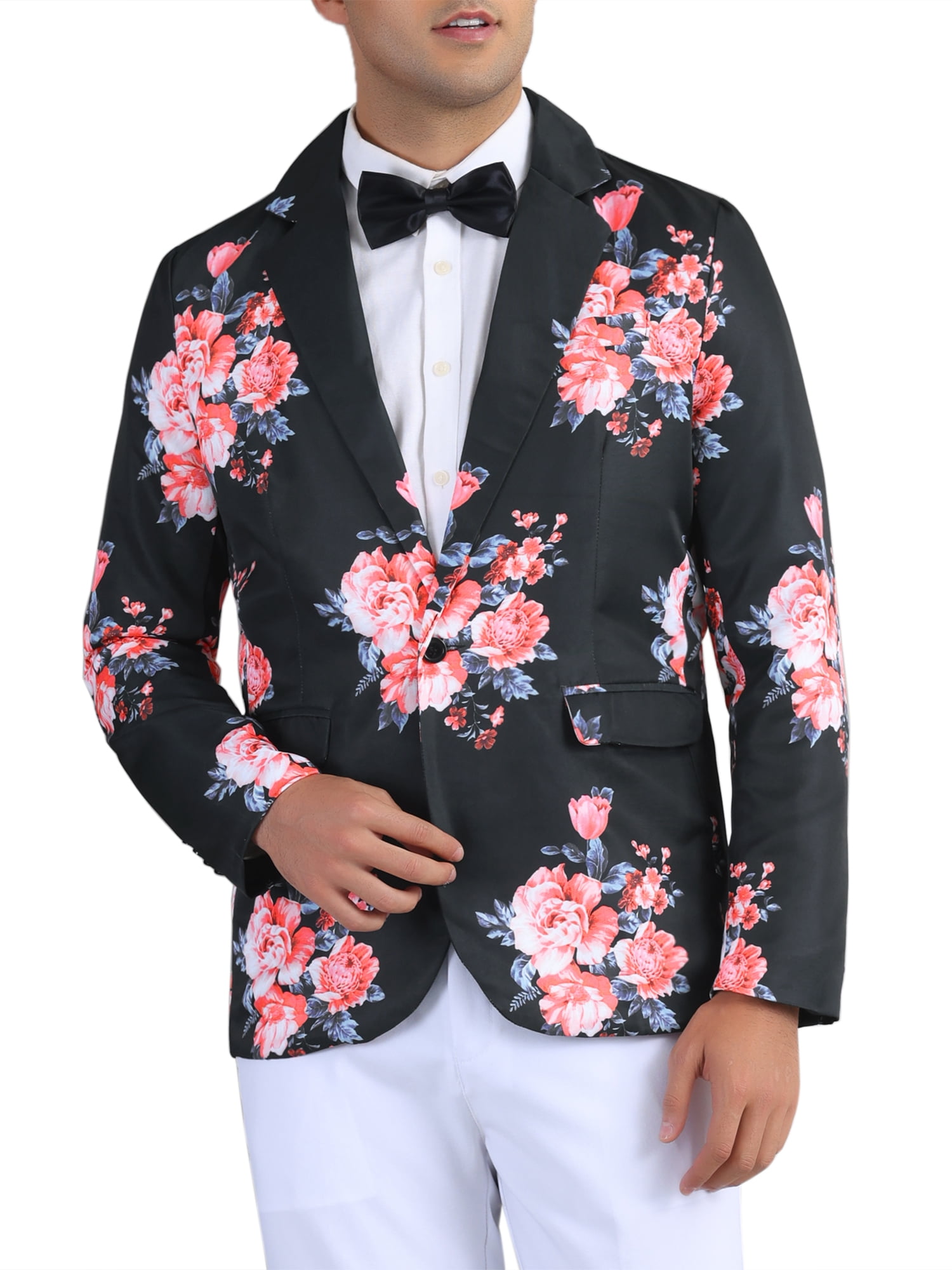 INSPIRE CHIC Floral Sport Coats for Men's Slim Fit Party Prom Flower ...