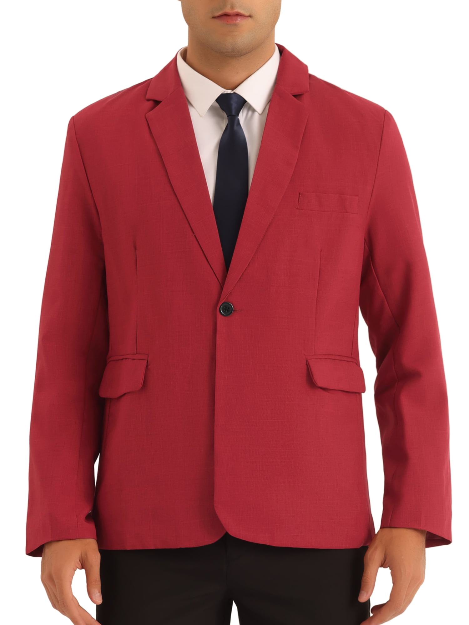 Lars Amadeus Formal Blazers for Men's Slim Fit Solid Color Prom Wedding ...