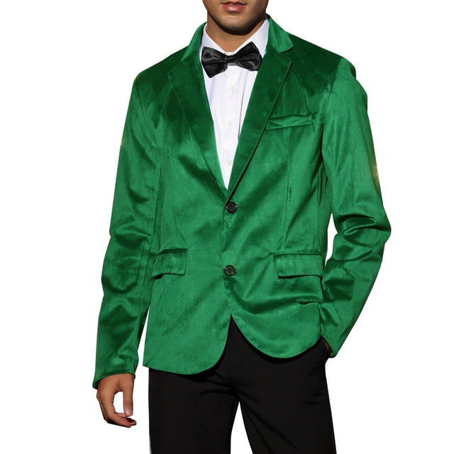 Lars Amadeus Formal Suede Blazers for Men's Slim Fit Solid Two Button ...