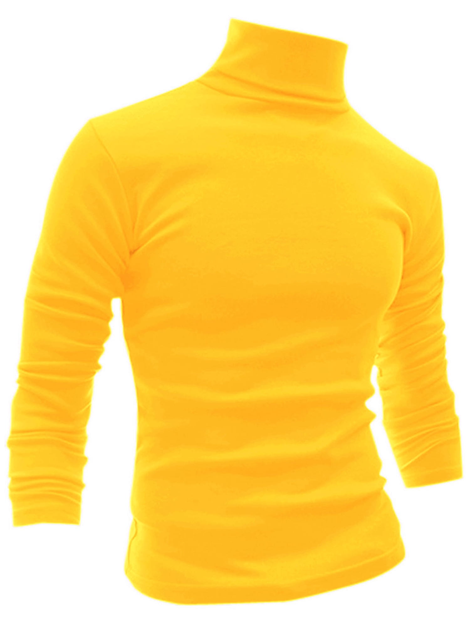 INSPIRE CHIC Men's Pullover Turtle Neck Long Sleeves Stretchy Slim Fit ...