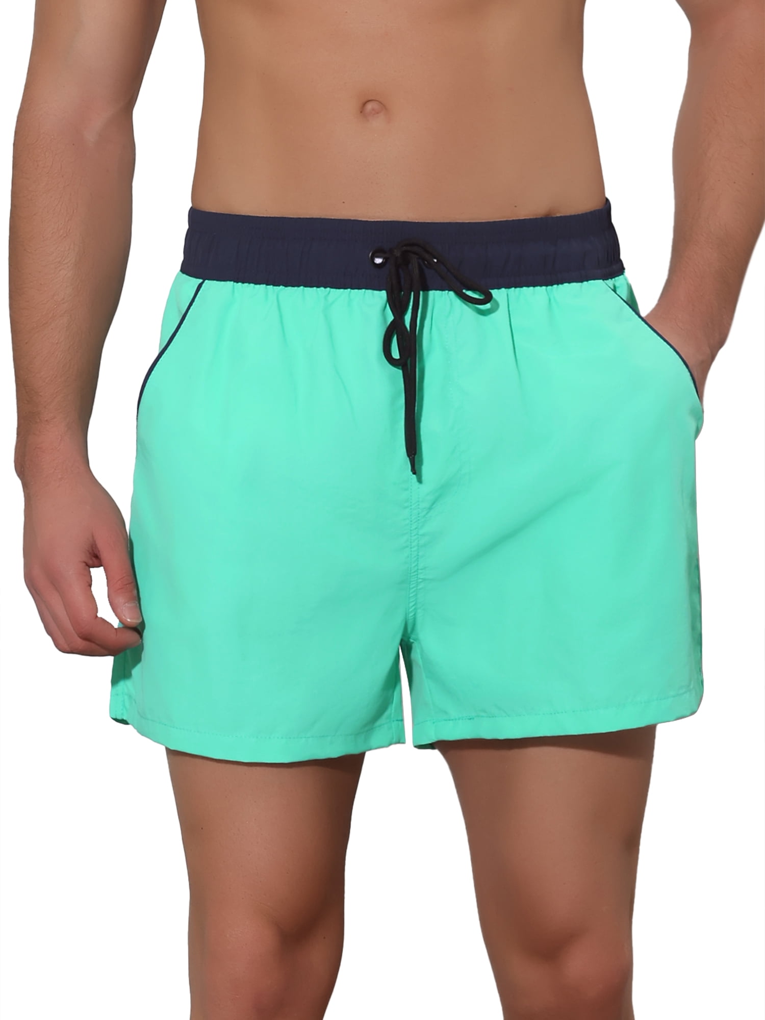 Lars Amadeus Men's Vacation Solid Color Drawstring Elastic Waist ...