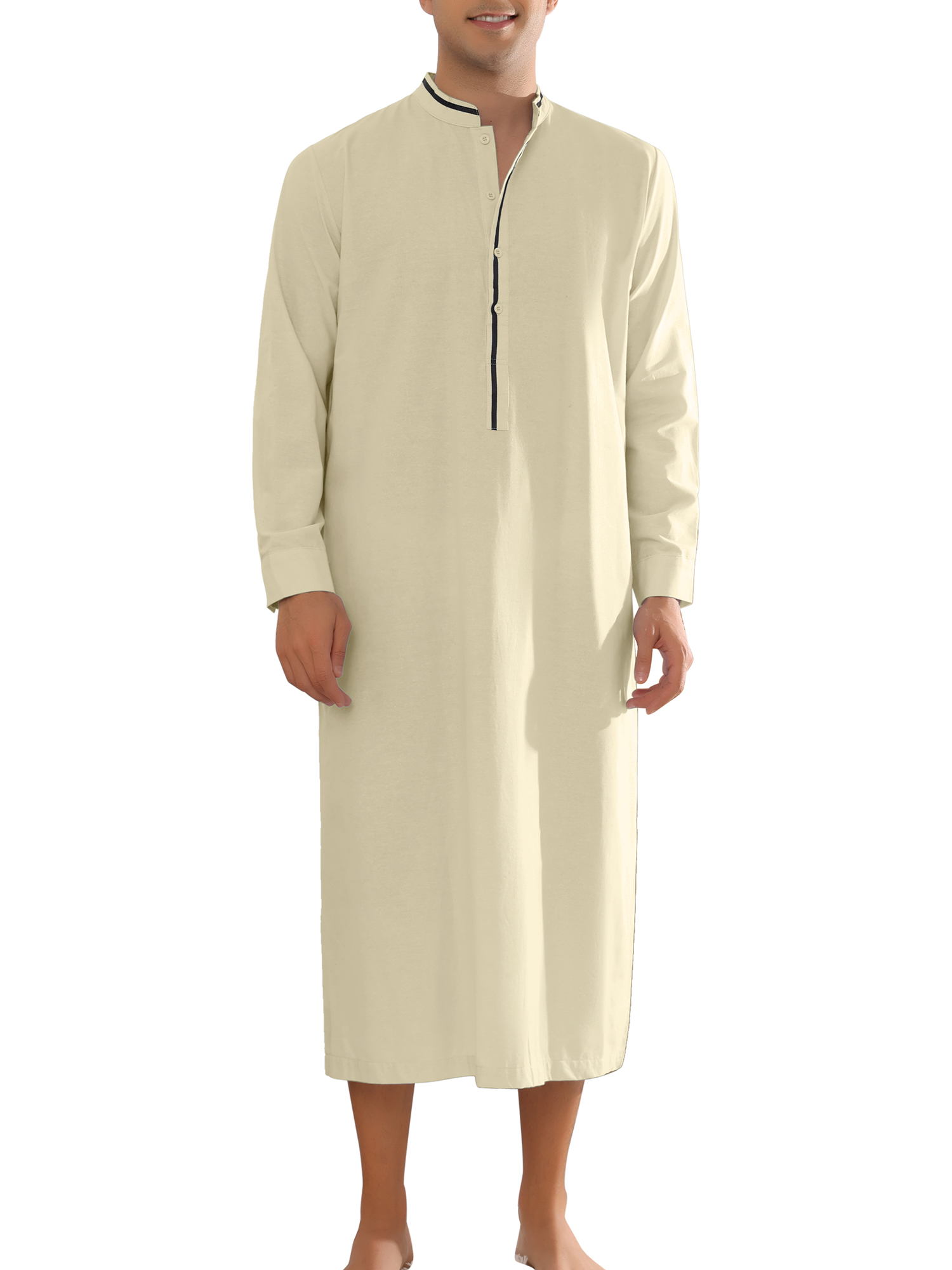 Lars Amadeus Nightgown for Men's Father's Day Gift Contrast Color Stand ...