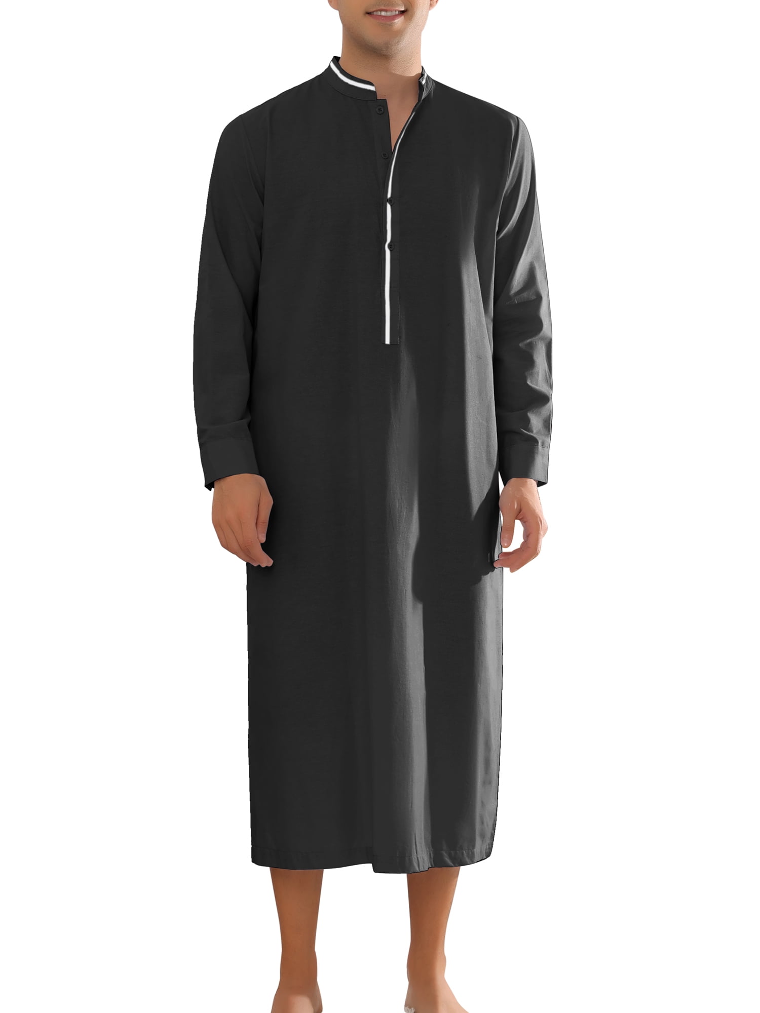 Lars Amadeus Nightgown for Men's Father's Day Gift Contrast Color Stand ...