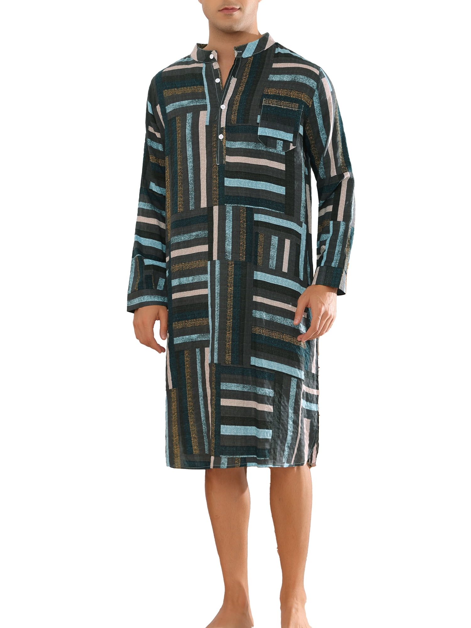 Lars Amadeus Nightshirts for Men's Father's Day Gift Long Sleeves ...