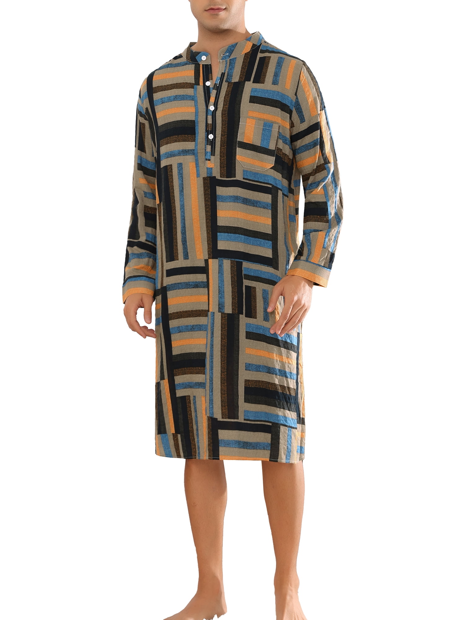 Lars Amadeus Nightshirts for Men's Father's Day Gift Long Sleeves ...