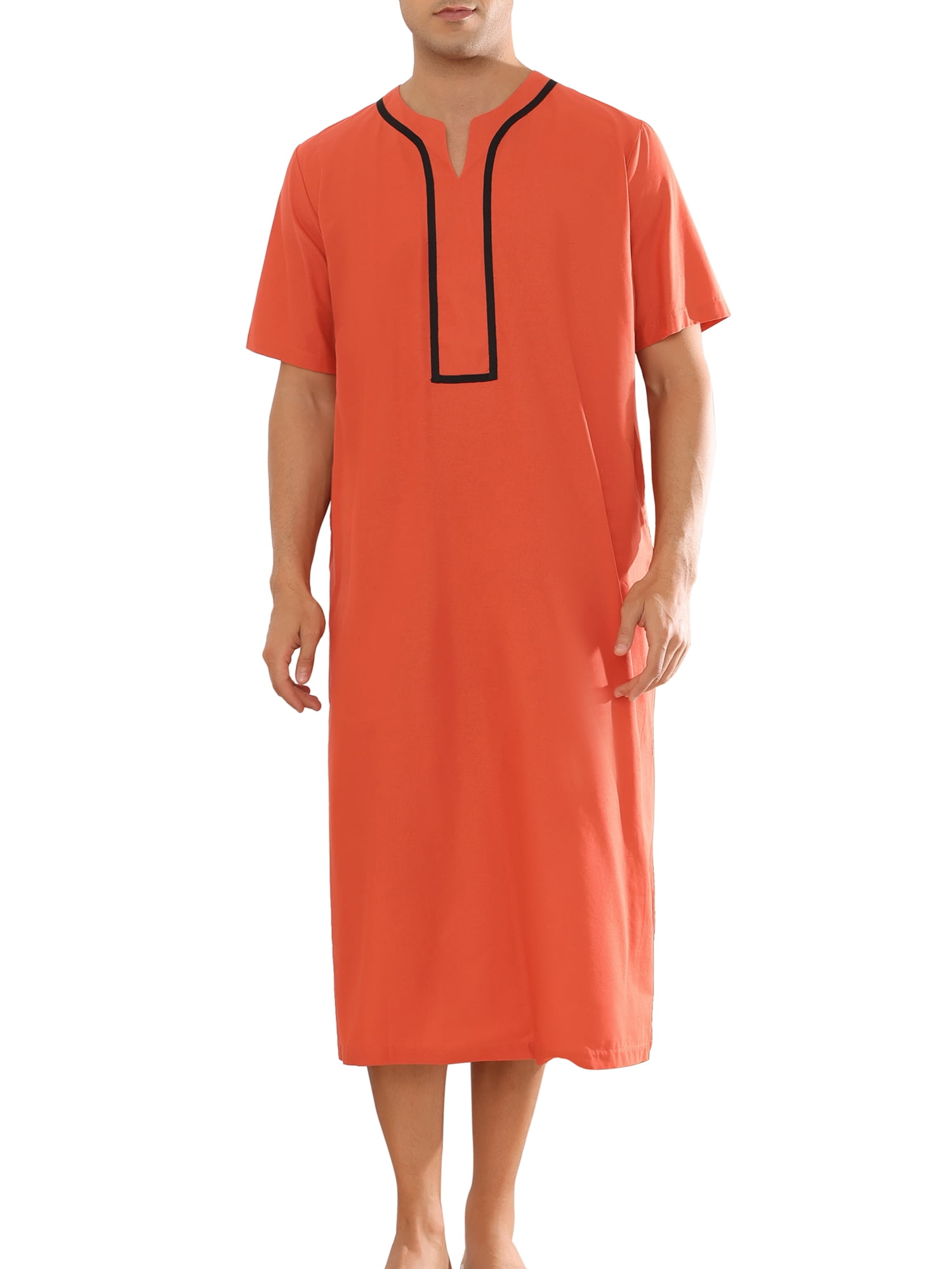 INSPIRE CHIC Nightshirts for Men's Loose Fit Short Sleeves Sleep Shirts ...