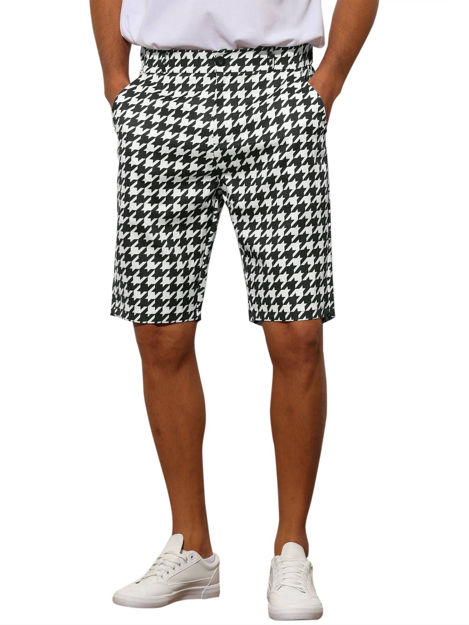 INSPIRE CHIC Plaid Shorts for Men's Father's Day Gift Flat Front ...