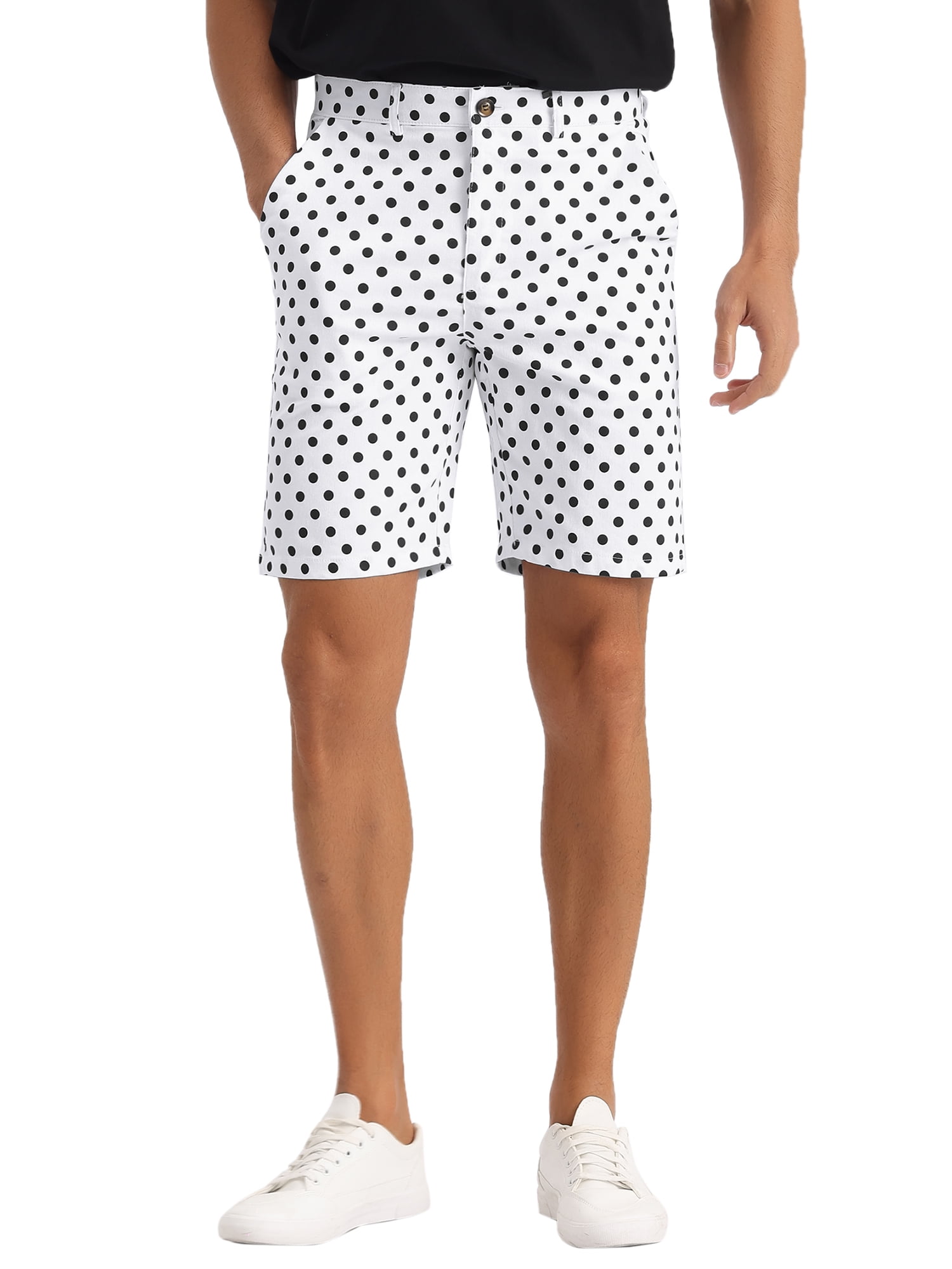 Lars Amadeus Polka Dots Shorts for Men's Father's Day Gift Summer Above ...