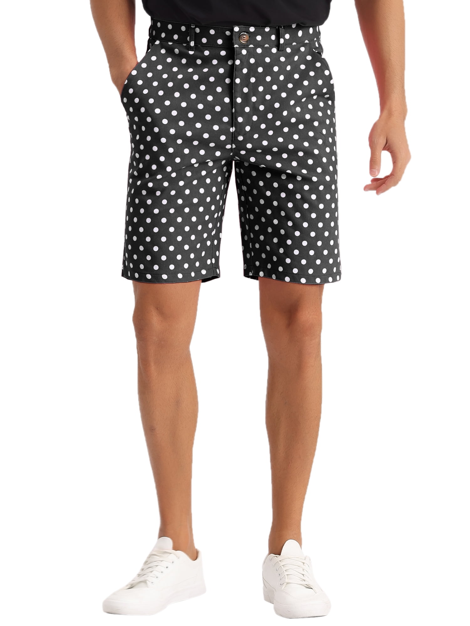 Lars Amadeus Polka Dots Shorts for Men's Father's Day Gift Summer Above ...