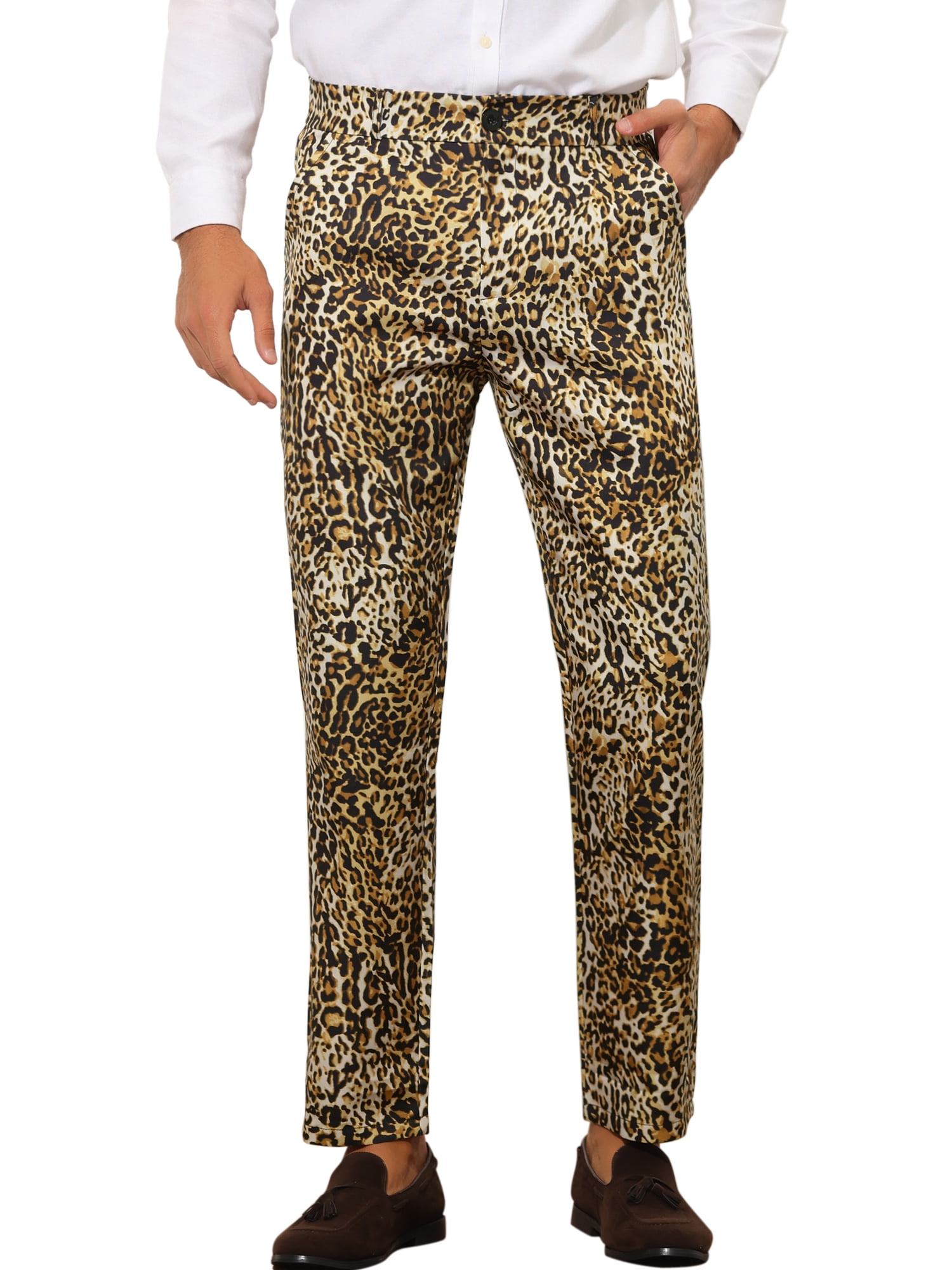 INSPIRE CHIC Printed Pants for Men's Straight Fit Leopard Printed ...